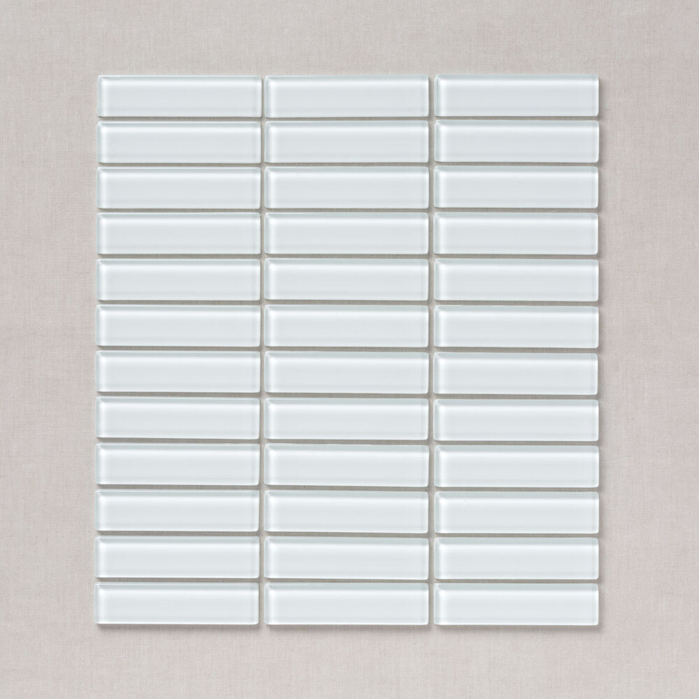 1x4 Straight Set Sheeted | Glass | Fireclay Tile