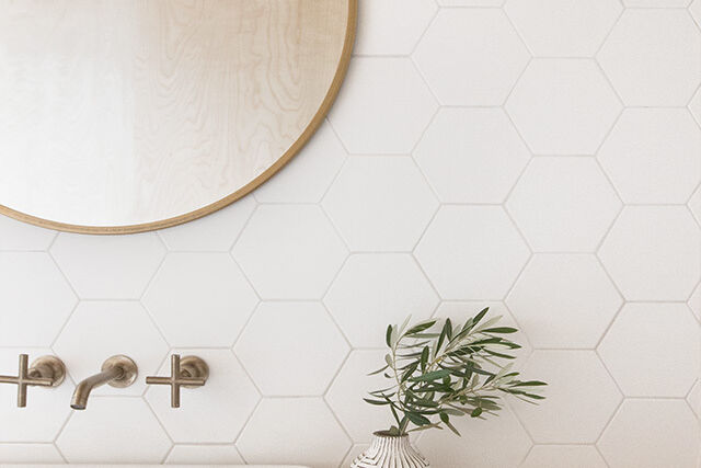 Hexagon Straight Set Pattern (Original Ceramic Tile) | Fireclay Tile