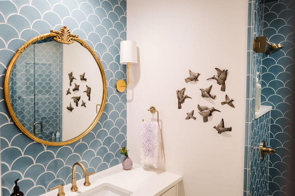 Jessica Honegger: Blue Ogee Drop Bathroom | Fireclay Tile