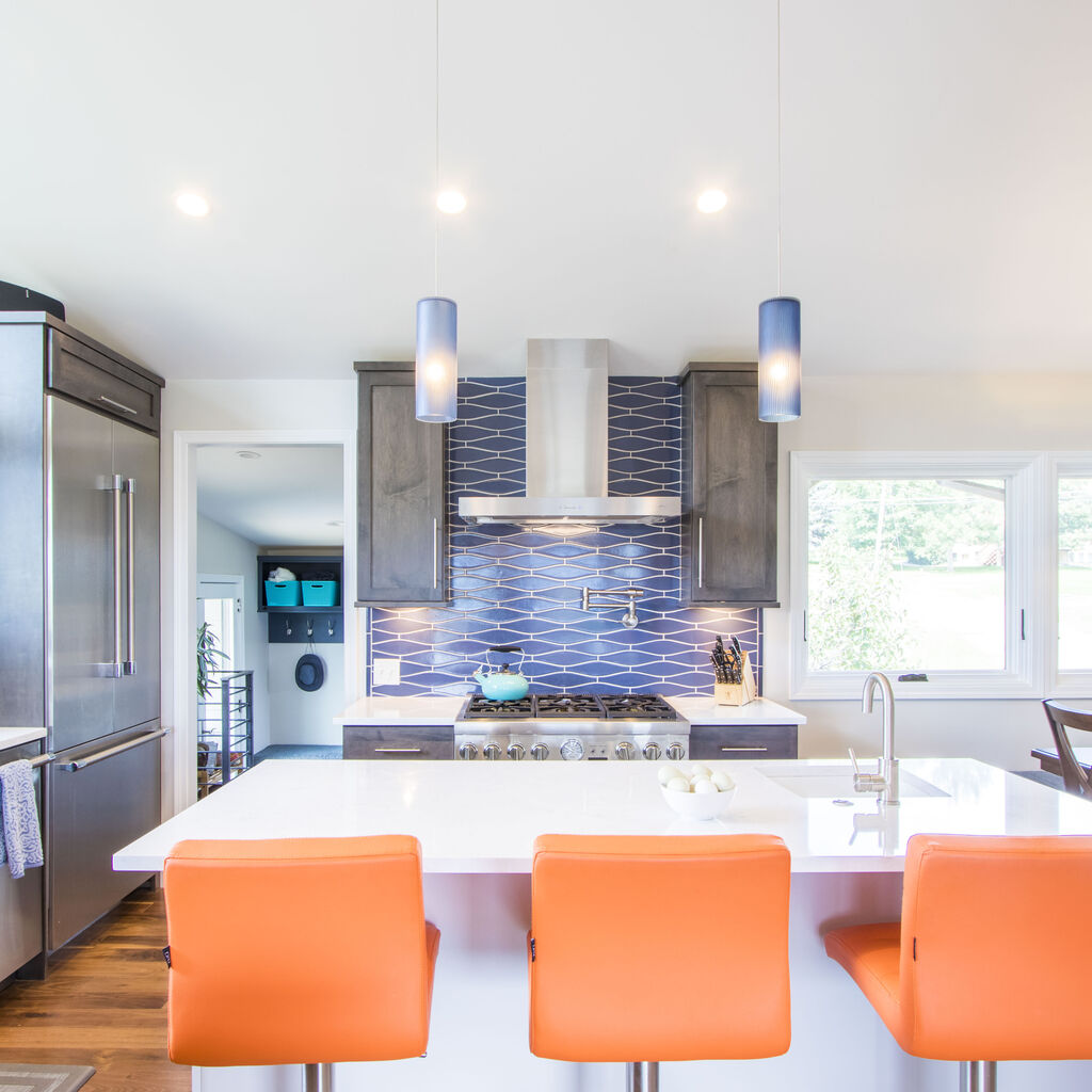 Midcentury Slate Blue Wave | Fireclay Tile