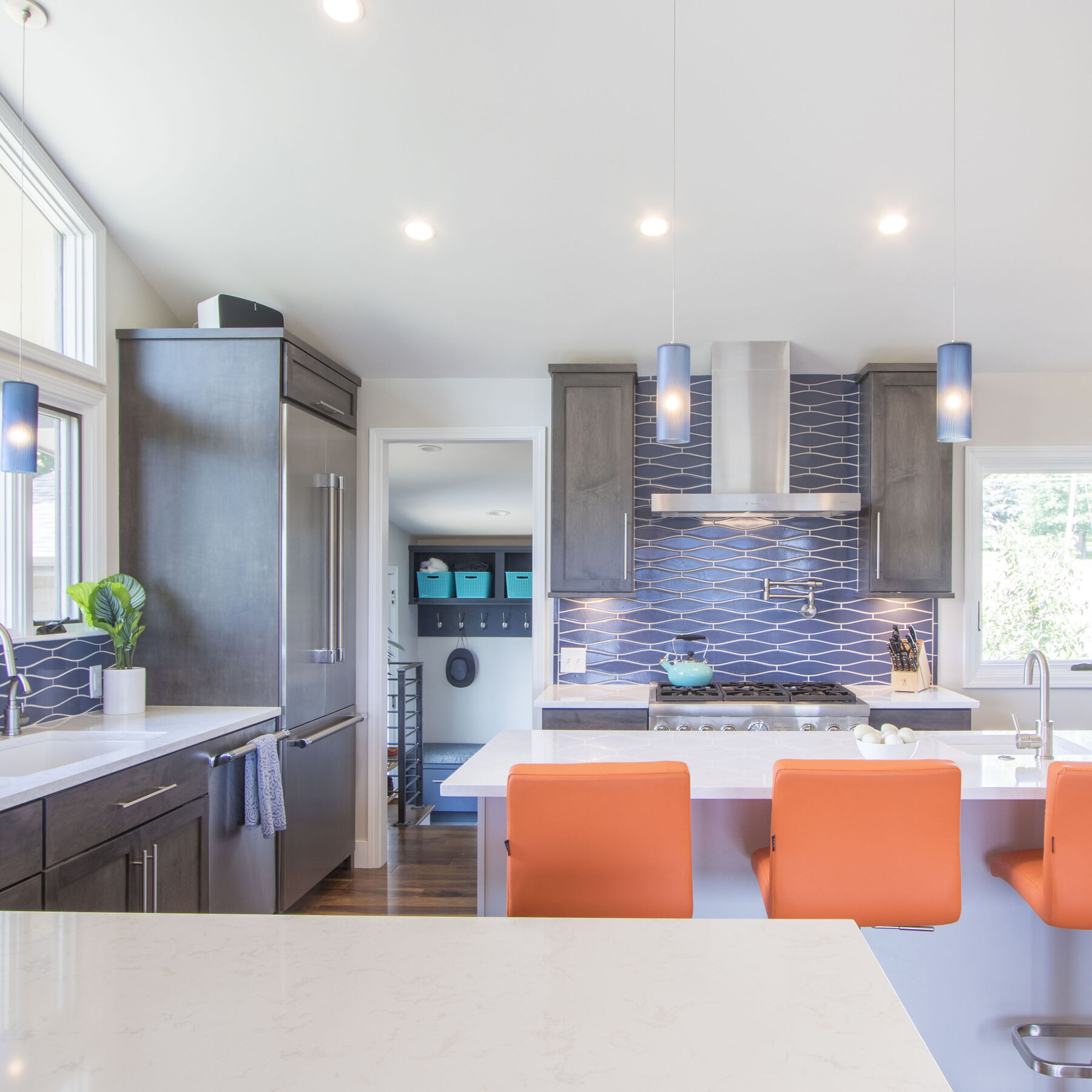 Midcentury Slate Blue Wave | Fireclay Tile