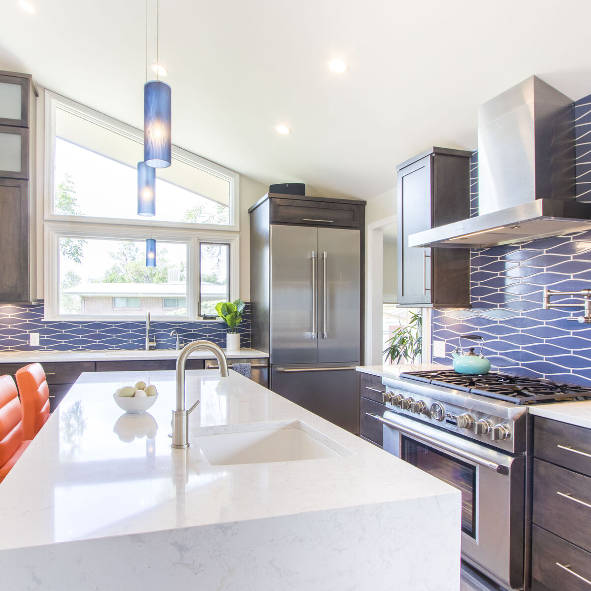 Midcentury Slate Blue Wave | Fireclay Tile