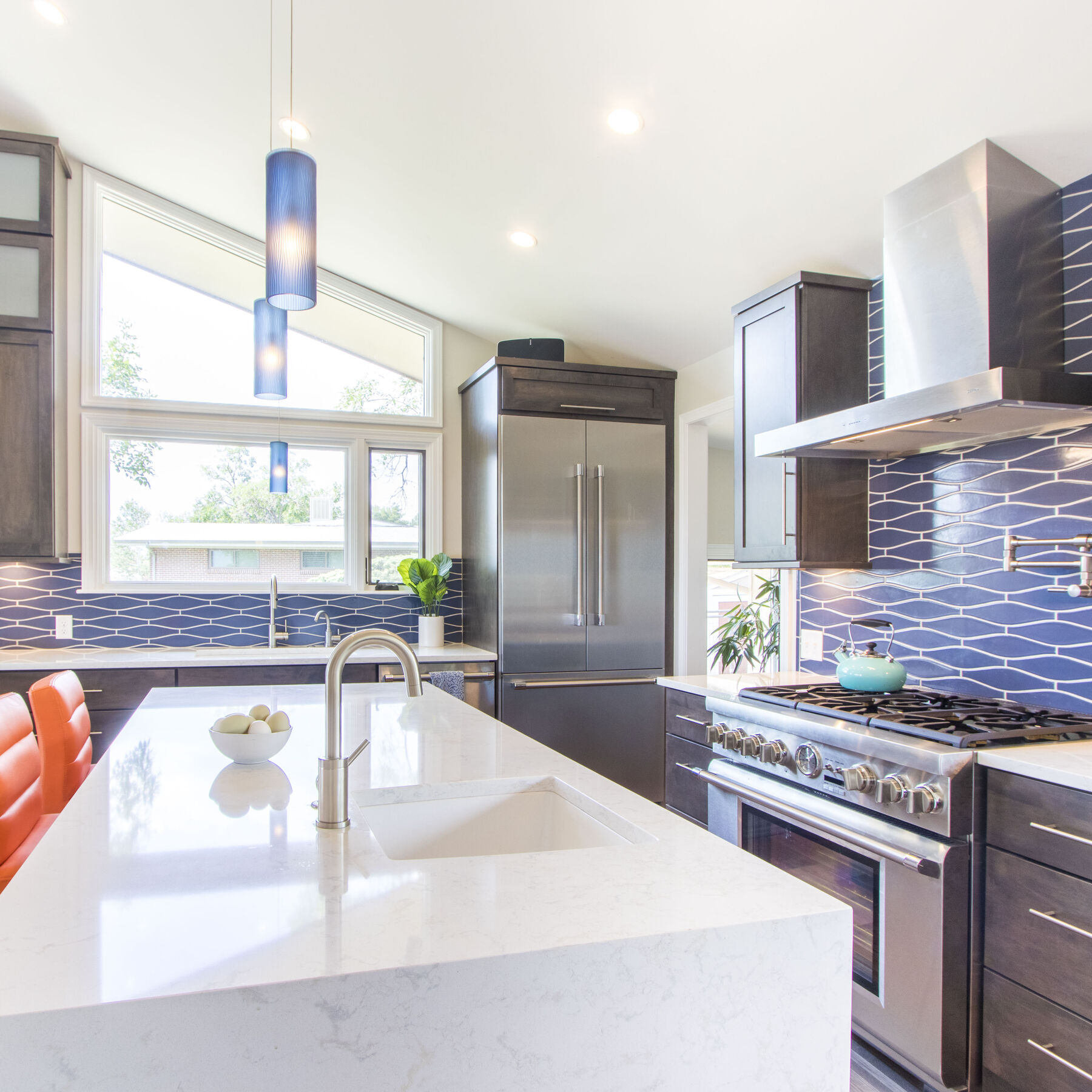 Midcentury Slate Blue Wave | Fireclay Tile