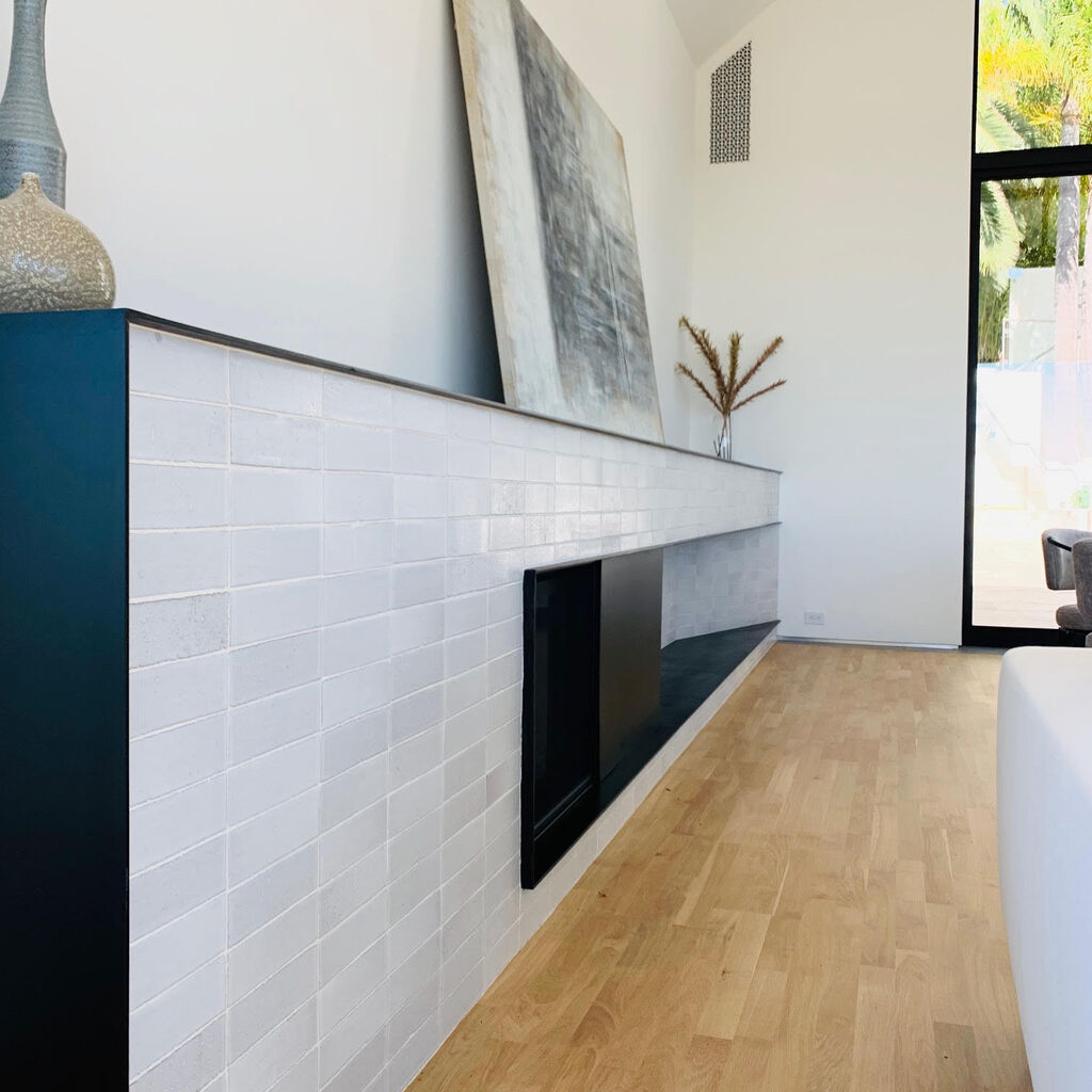 White Mountains Fireplace | Fireclay Tile