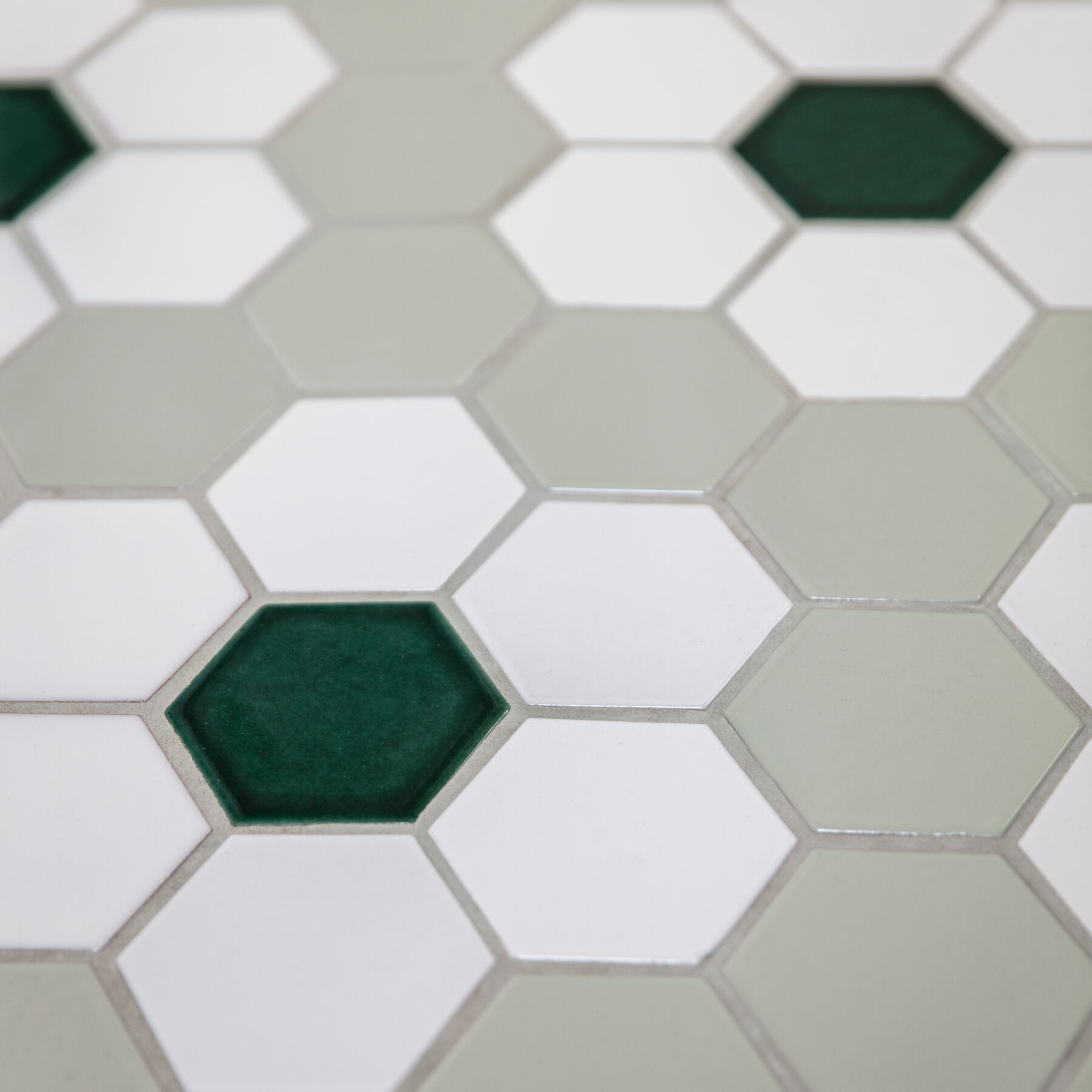 Hexagon Tile Floor | Flower Tile Power from Fireclay | Fireclay Tile