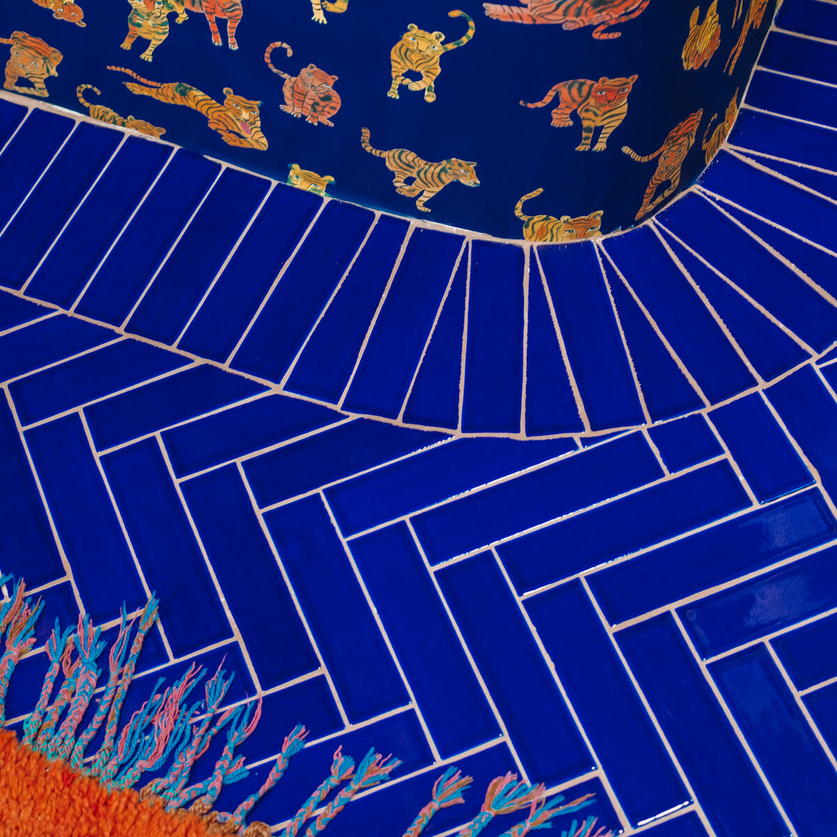 Bright and Bold in Blue Bath | Fireclay Tile