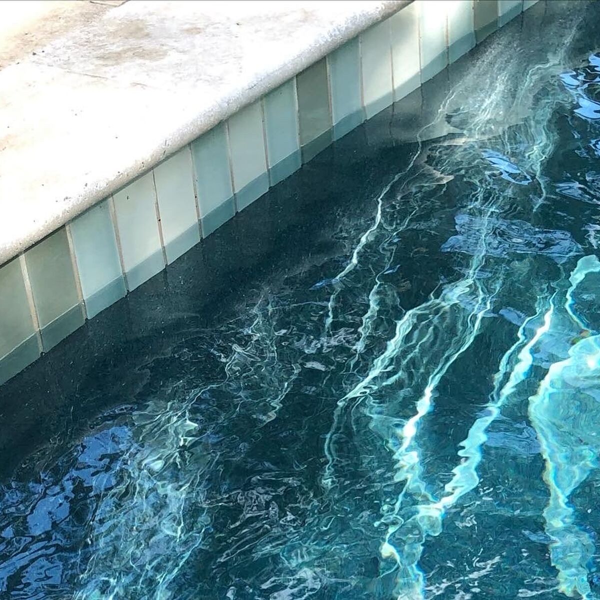 Handmade Pool Tile Waterline in Greens | Fireclay Tile