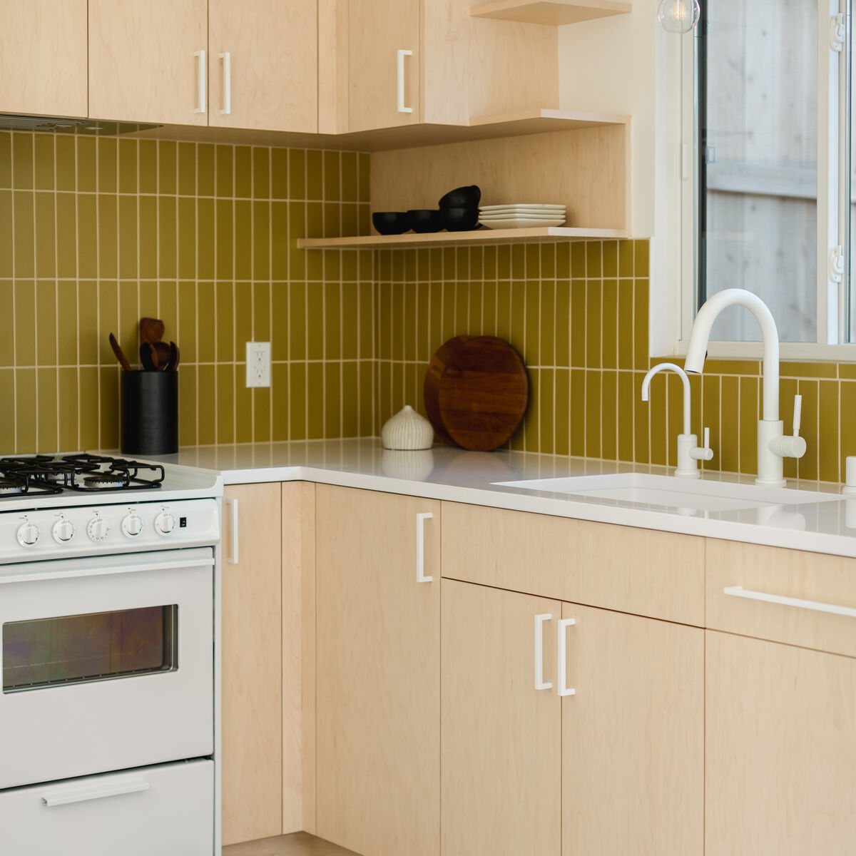 Mustard Seed Condo Kitchen Backsplash | Fireclay Tile