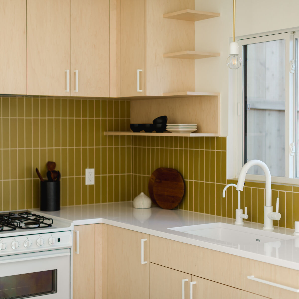 Mustard Seed Condo Kitchen Backsplash | Fireclay Tile