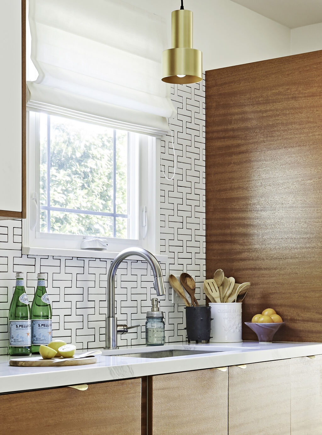 H-Shape Patterned Kitchen Tiles for a Small Space | Fireclay Tile