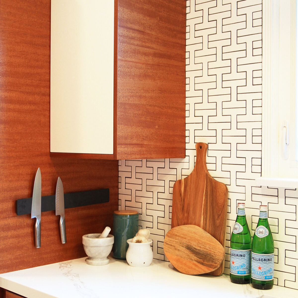 H-Shape Patterned Kitchen Tiles for a Small Space | Fireclay Tile