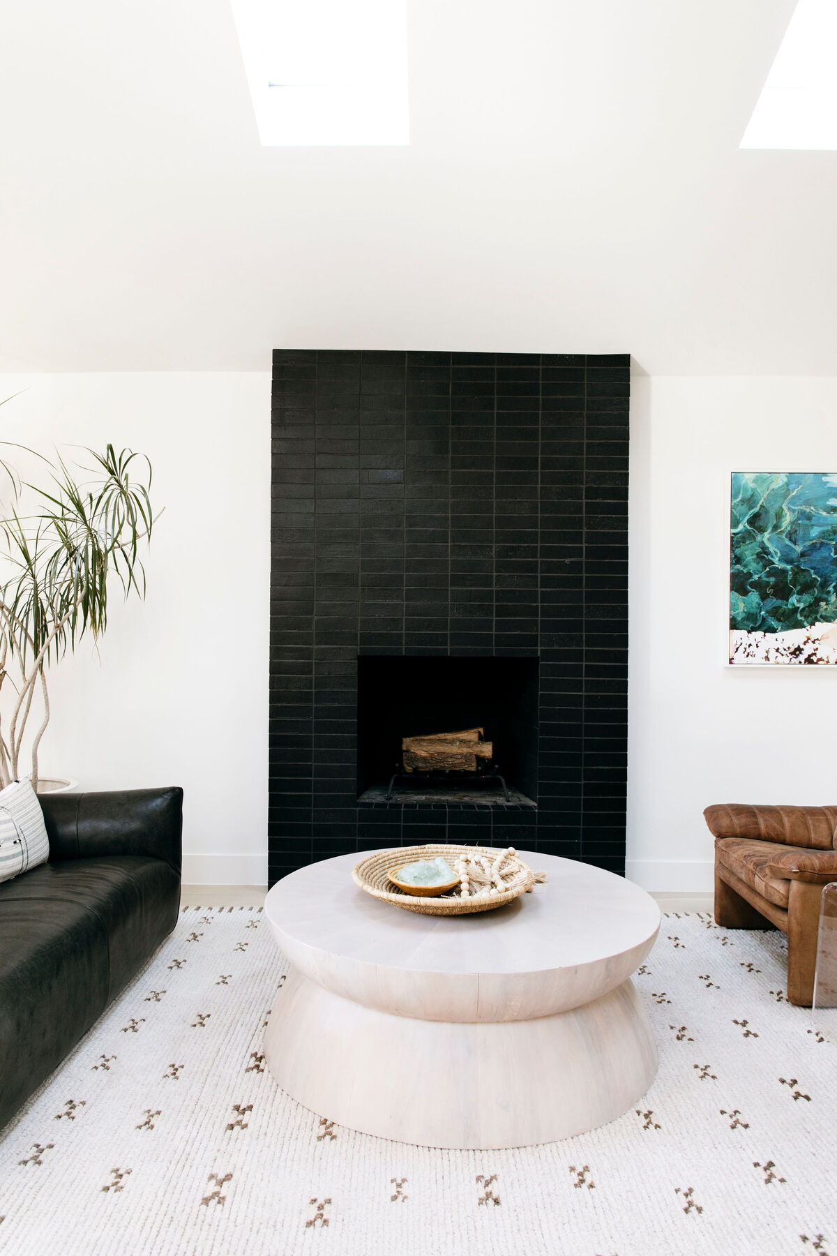 Kim Wolfe Design: Black Brick Fireplace | Fireclay Tile