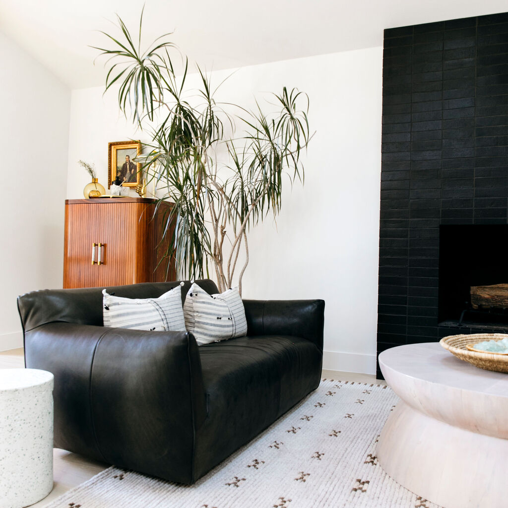 Kim Wolfe Design: Black Brick Fireplace | Fireclay Tile