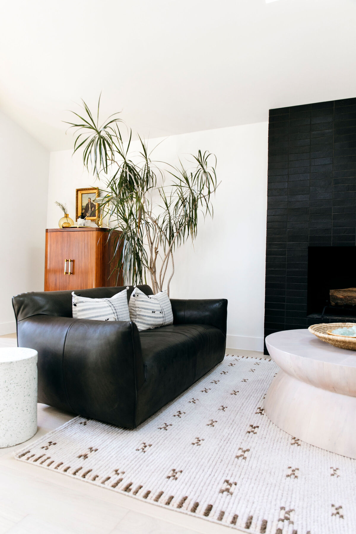 Kim Wolfe Design: Black Brick Fireplace | Fireclay Tile