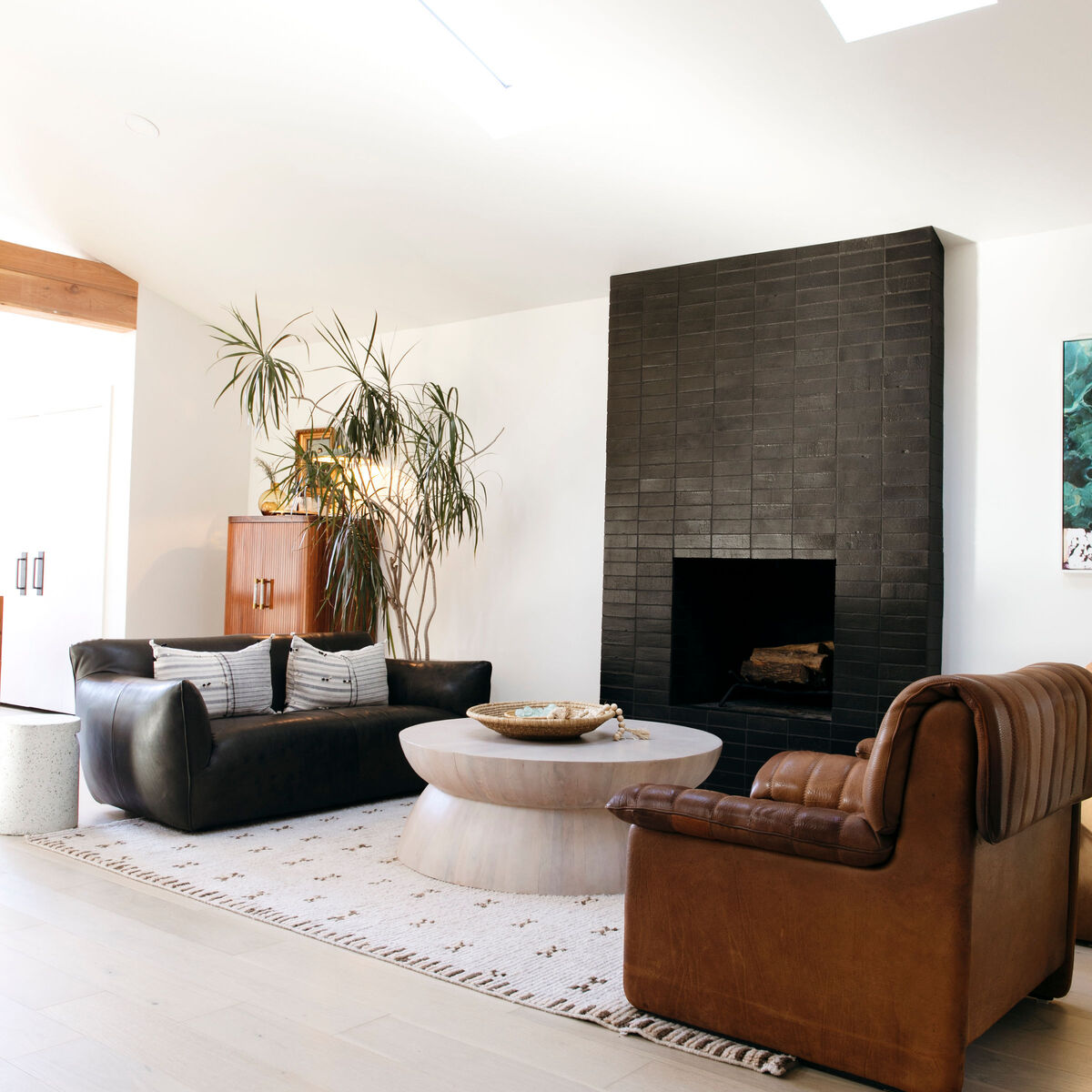Kim Wolfe Design: Black Brick Fireplace | Fireclay Tile