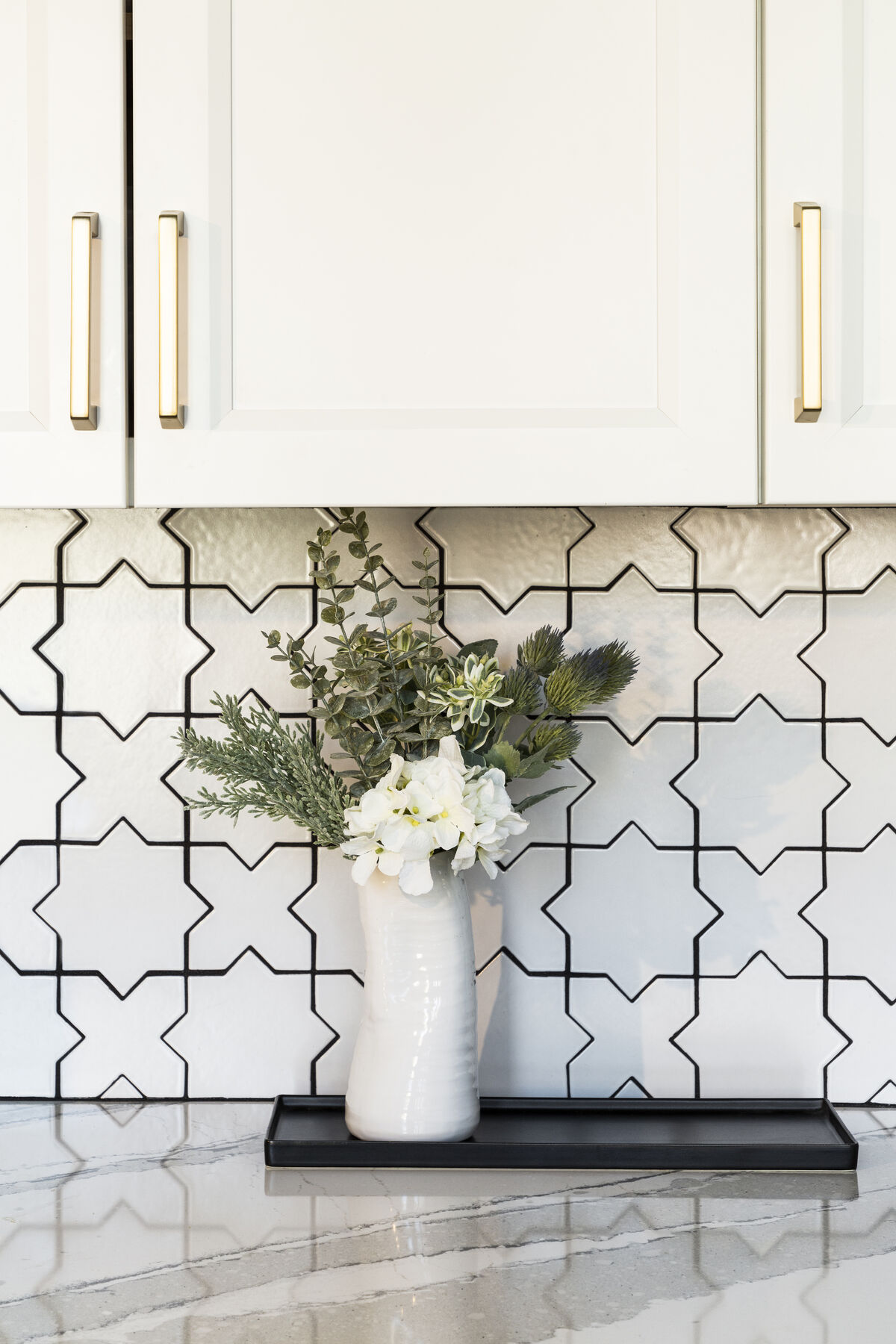 Starry White Patterned Kitchen Tiles | Fireclay Tile