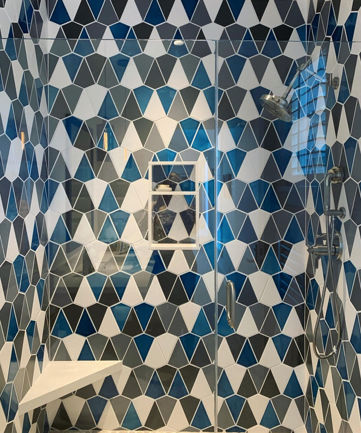 Blended Blue Shower Wall Tile | Fireclay Tile | Fireclay Tile