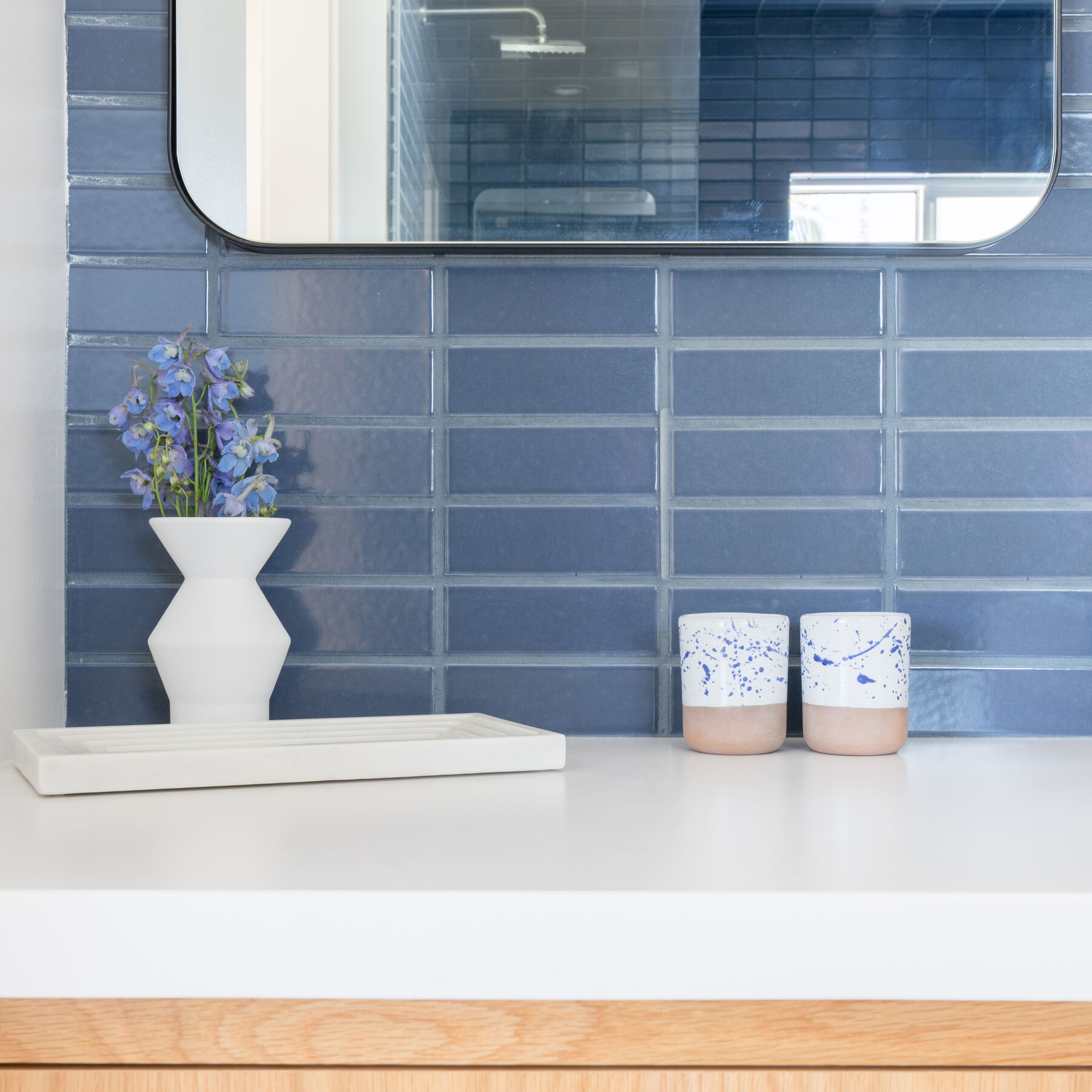 A. Naber Design: Slate Blue Bathroom Tiles | Fireclay Tile