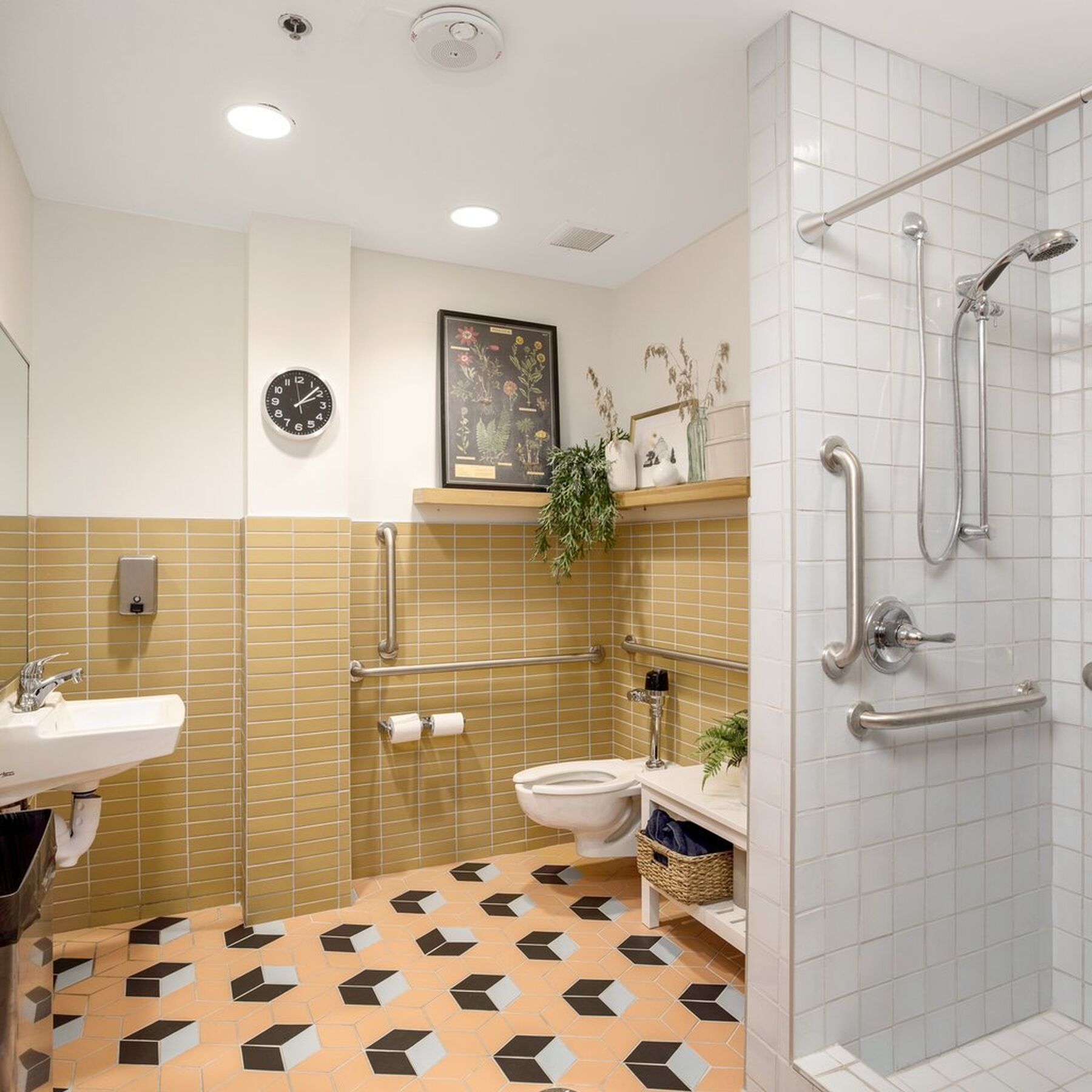 Detroit Prep: ADA Bathroom Handmade Matte Tiles | Fireclay Tile
