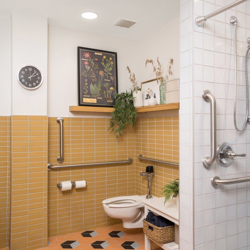 Detroit Prep: ADA Bathroom Handmade Matte Tiles | Fireclay Tile