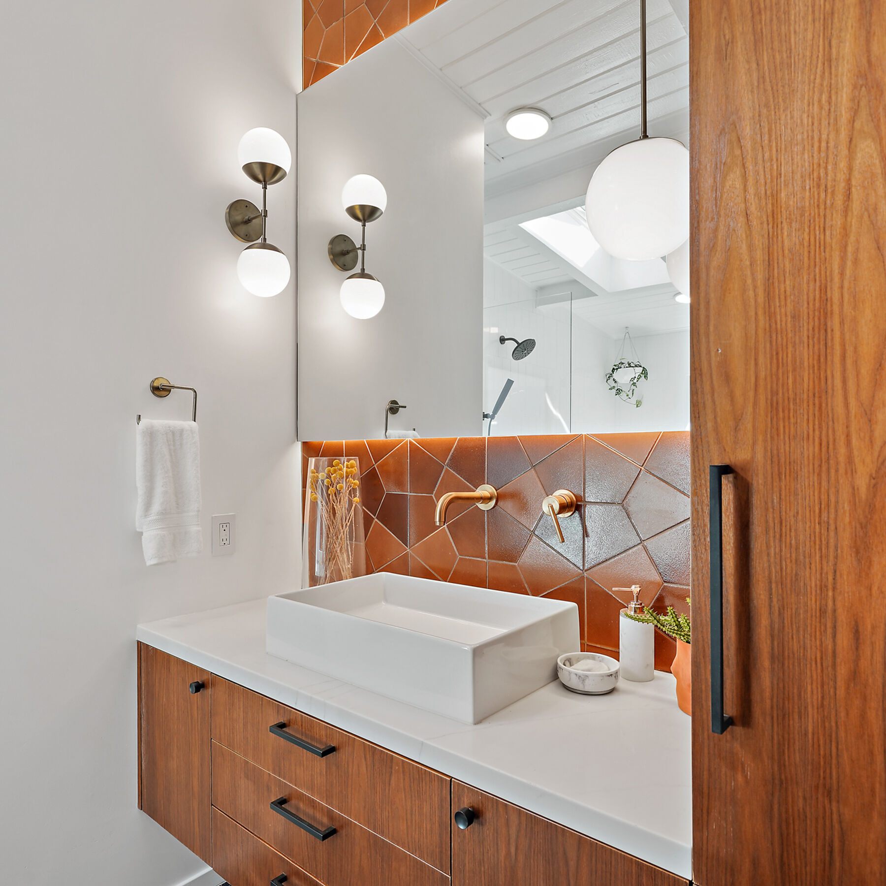 Contemporary Hexite Tile Backsplash in Antique | Fireclay Tile