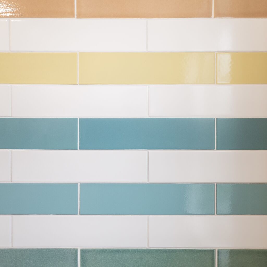Striped Rainbow Bathroom Tile | Fireclay Tile | Fireclay Tile