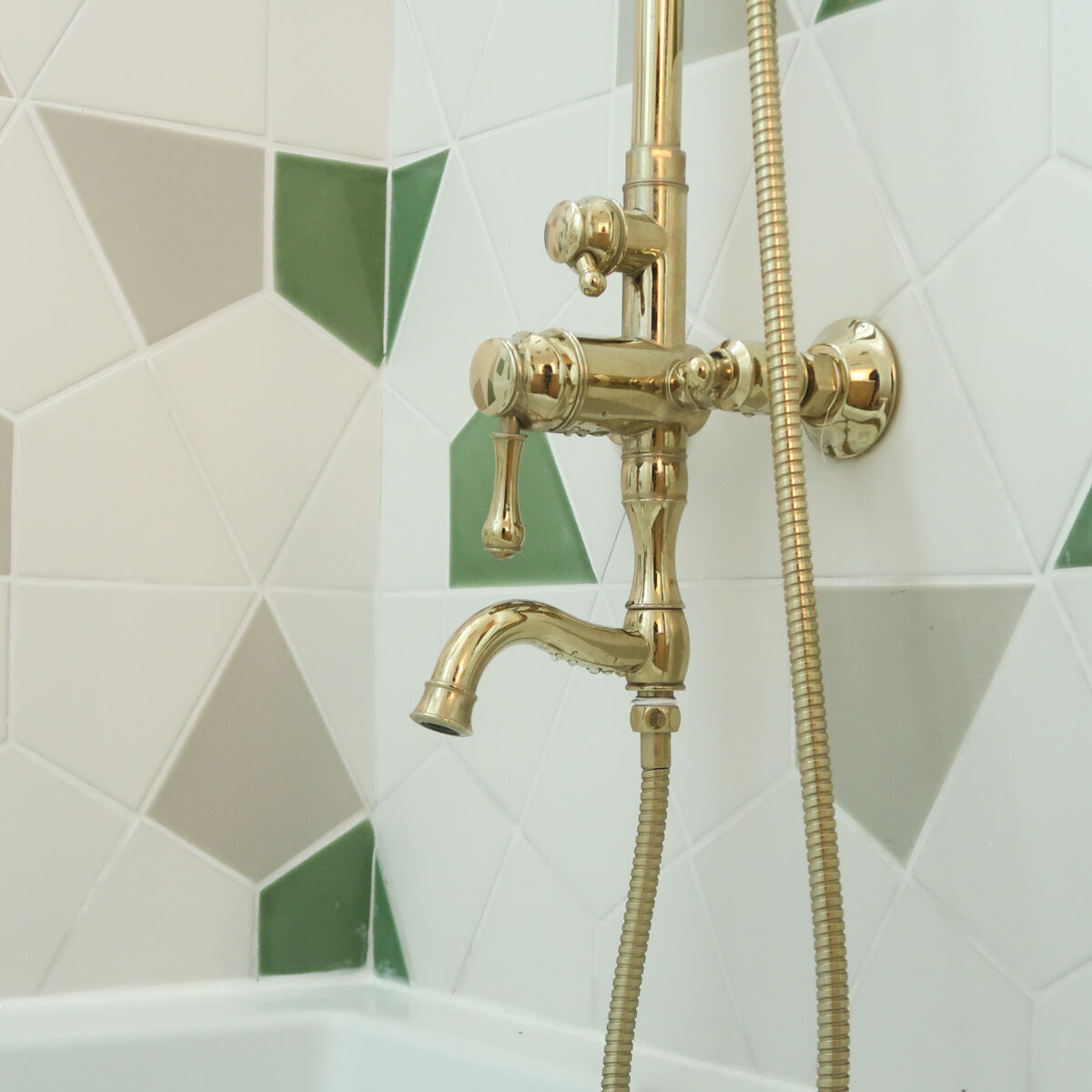Kelp Hexite Bathroom | Fireclay Tile | Fireclay Tile