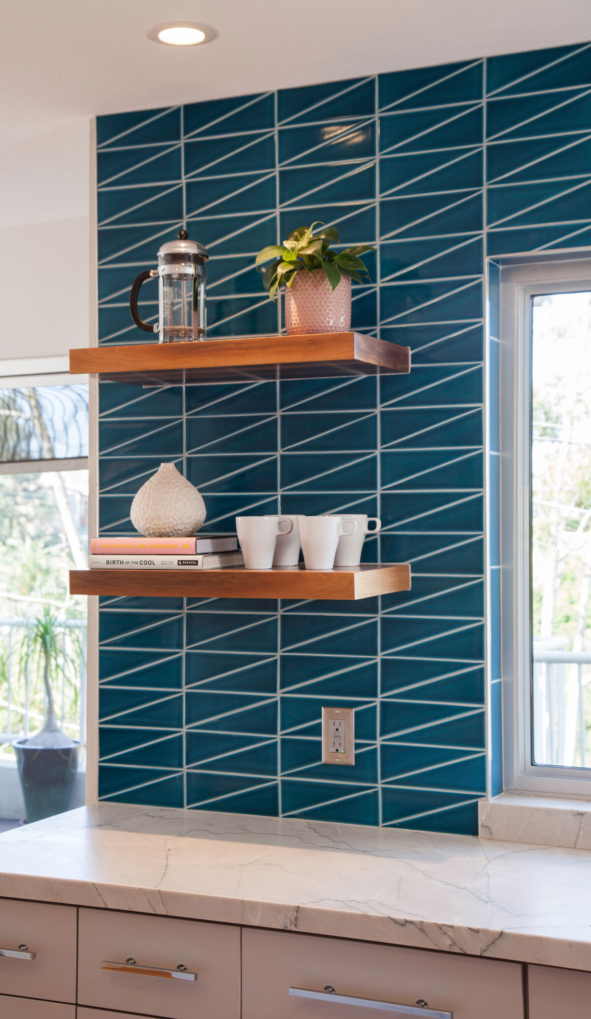 3x9 Adriatic Triangle Backsplash | Fireclay Tile