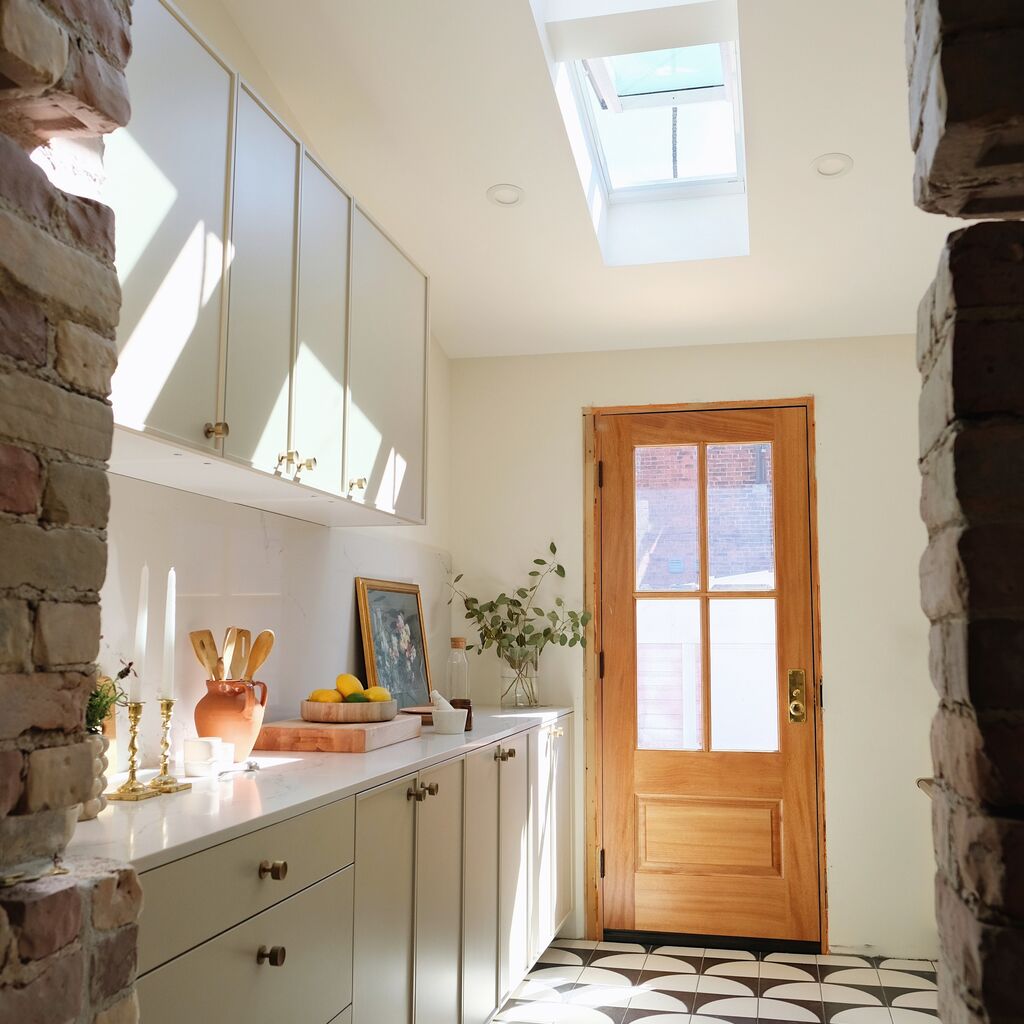Custom Hand Painted Basalt and Halite Kitchen Floor… | Fireclay Tile
