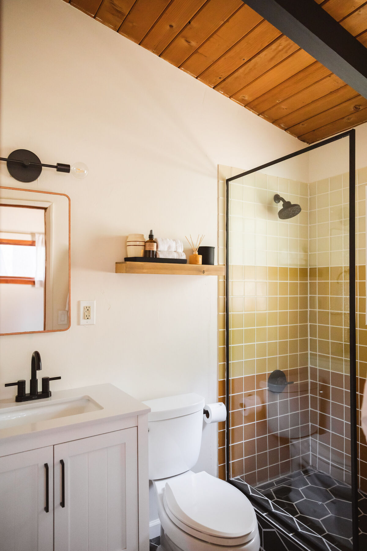 Harvest Moon Chalet Modern Glass Tile Shower | Fireclay Tile