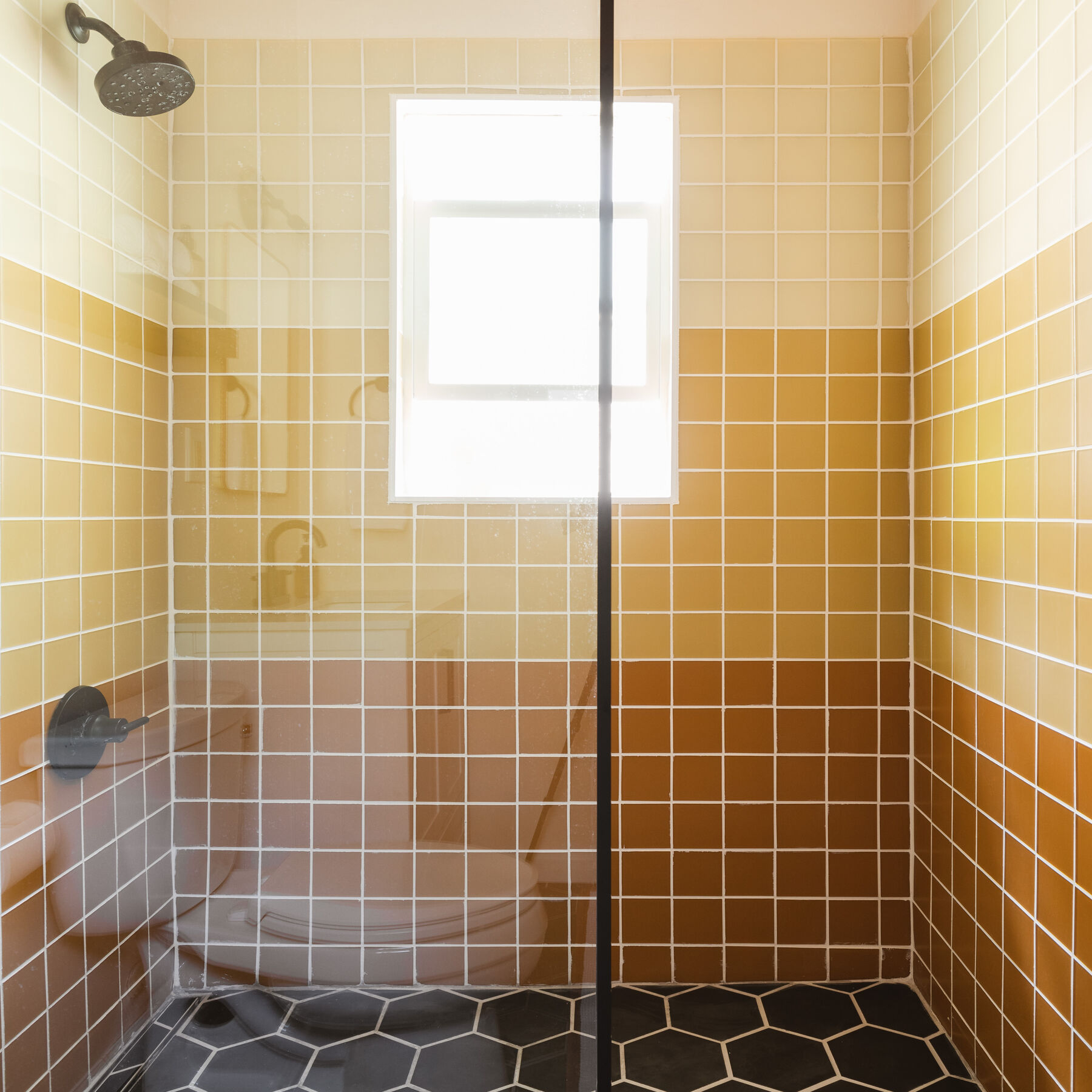 Harvest Moon Chalet Modern Glass Tile Shower | Fireclay Tile