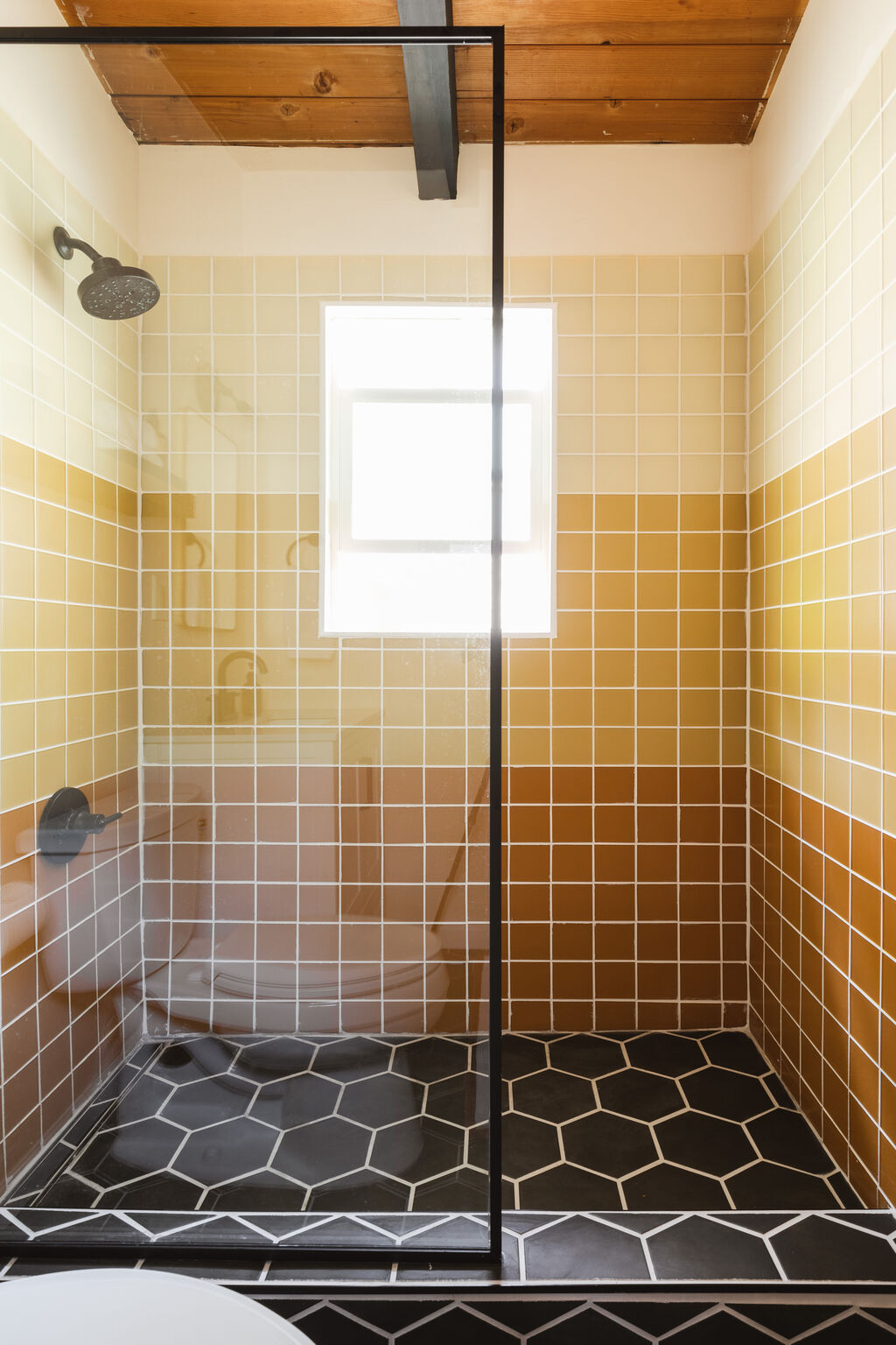 Harvest Moon Chalet Modern Glass Tile Shower | Fireclay Tile