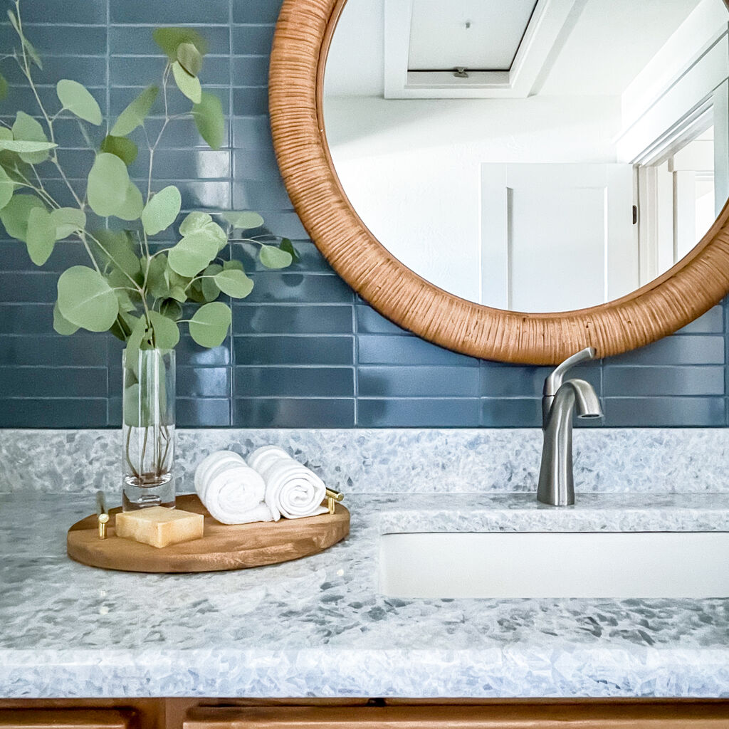 Nautical Blue Tile Bathroom Backsplash | Fireclay Tile