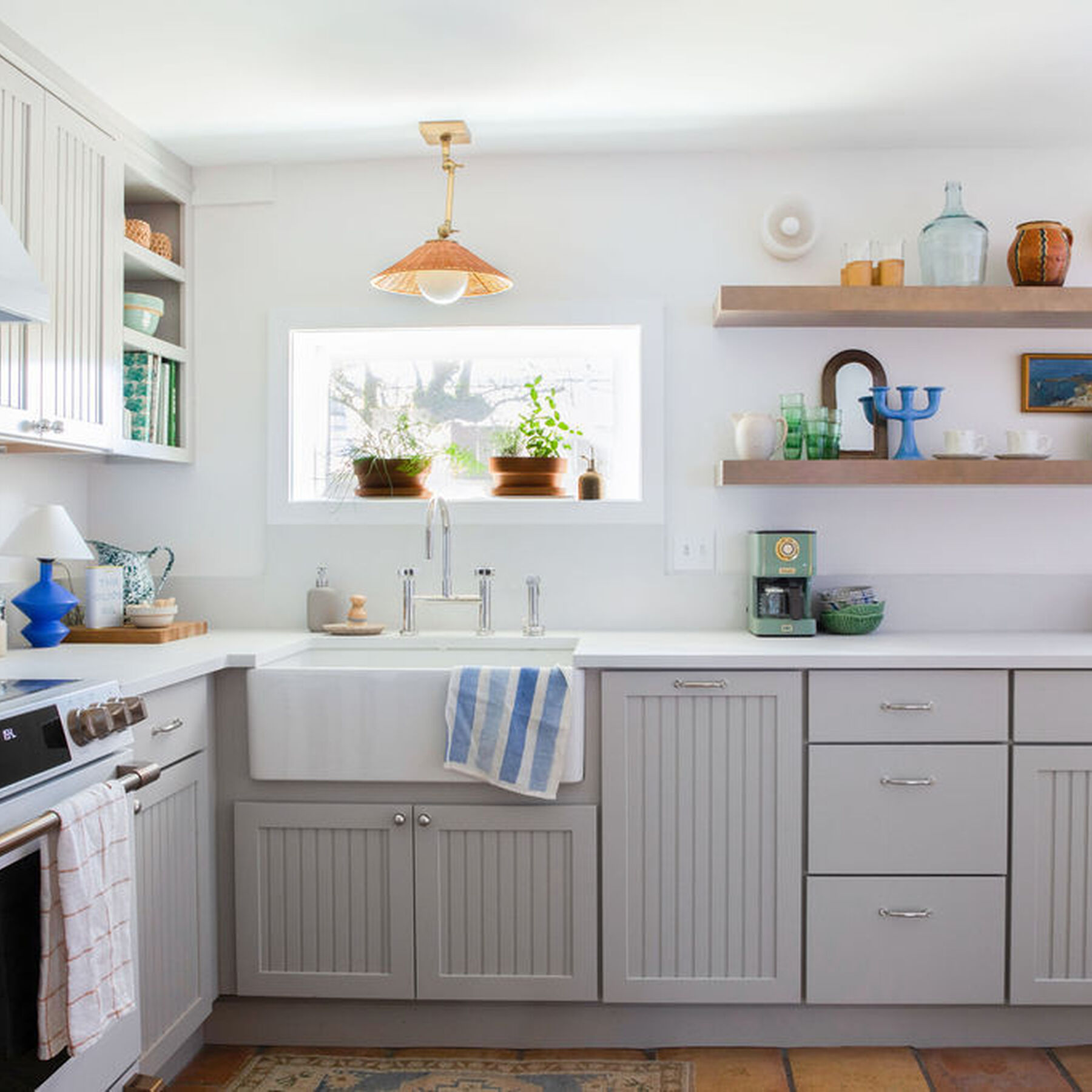 Pale Blue Brick Backsplash by Cassandra LaValle | Fireclay Tile