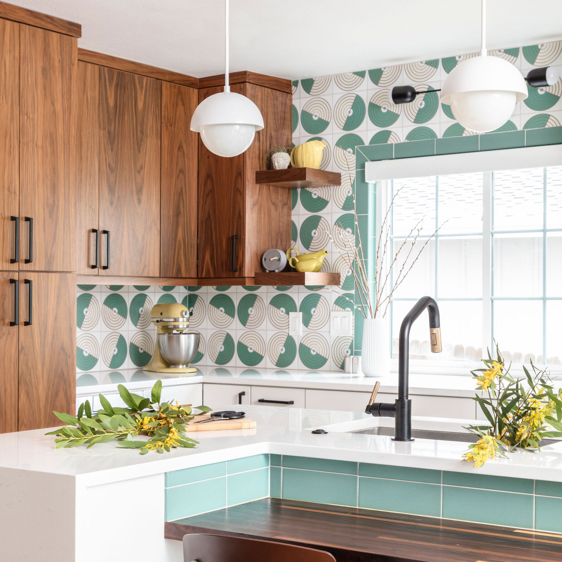 Custom Handpainted Maze Kitchen Backsplash by Ashley… | Fireclay Tile