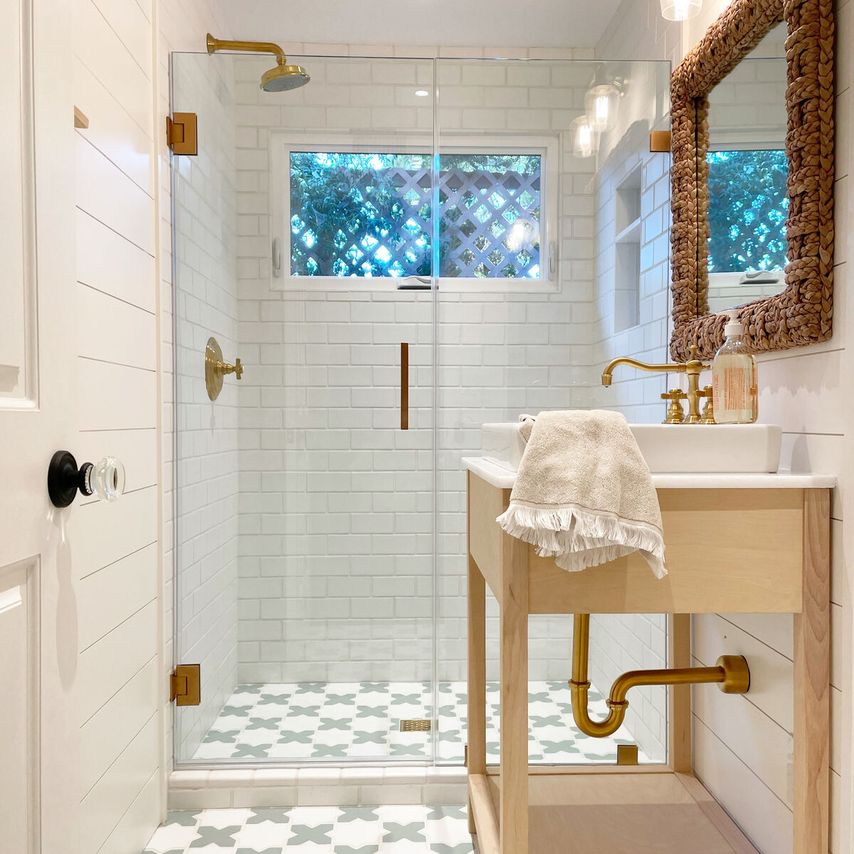 Stephanie Feinerman Star and Cross Bathroom Floor Tile | Fireclay Tile