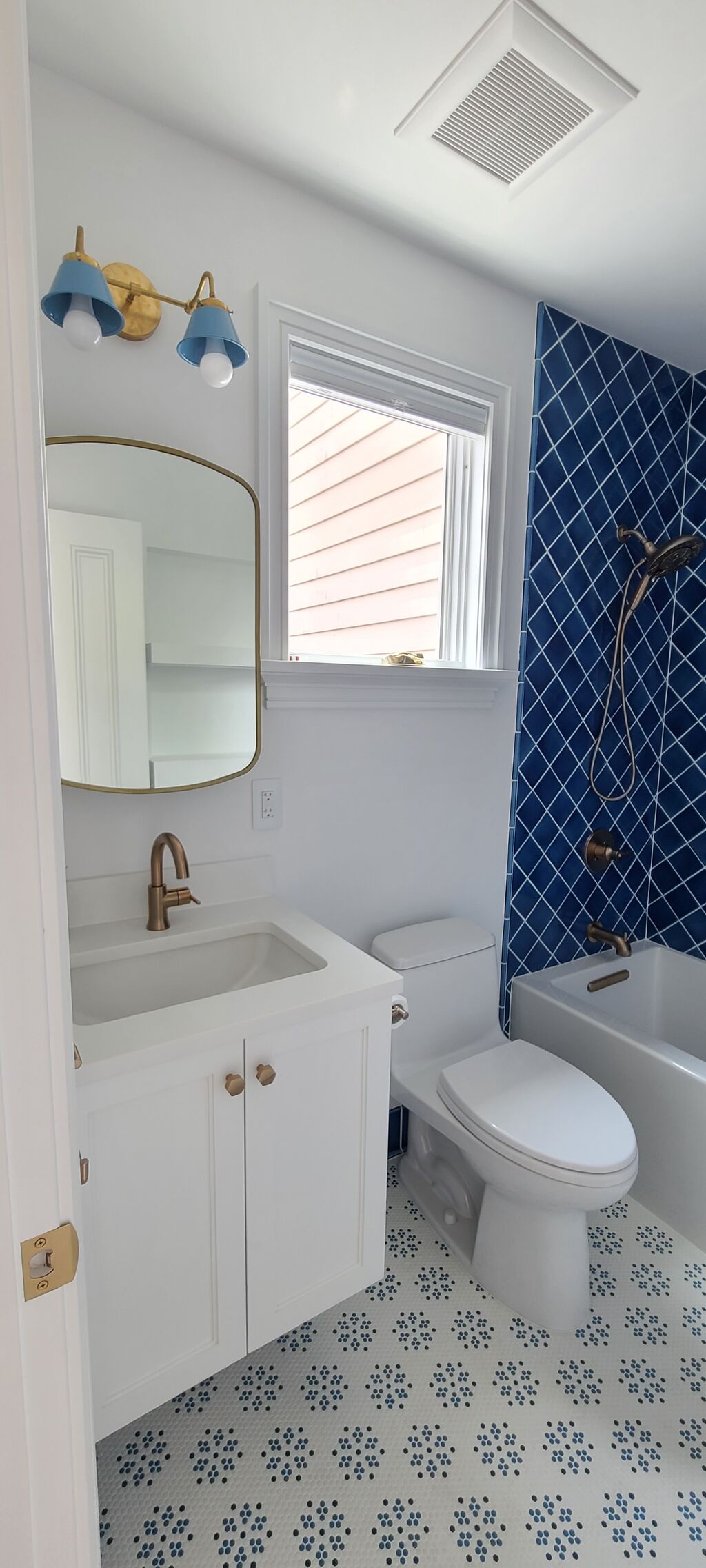 Coastal 4x4 Aegean Sea Shower | Fireclay Tile