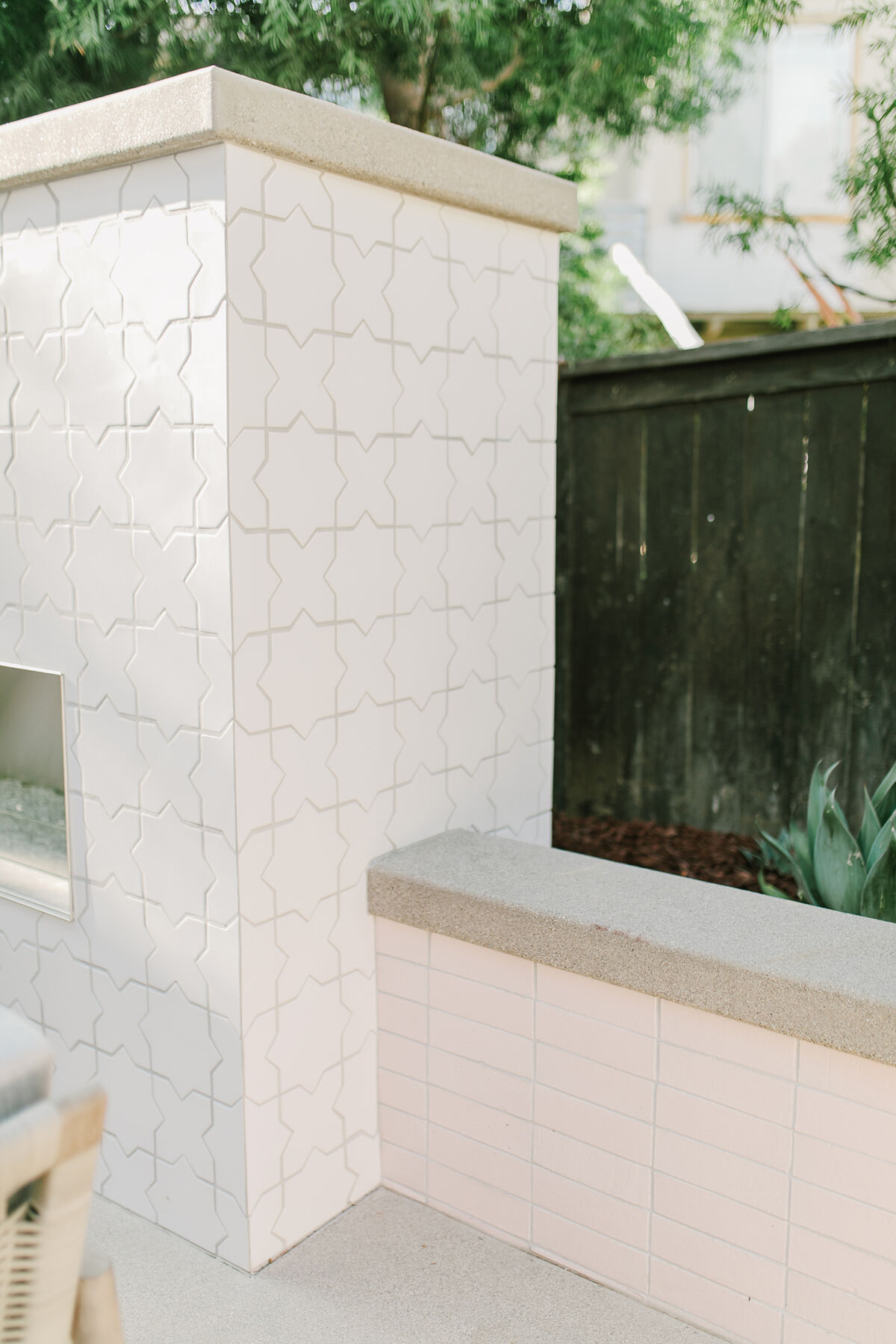 Star and Cross Outdoor Fireplace with Norman Brick | Fireclay Tile