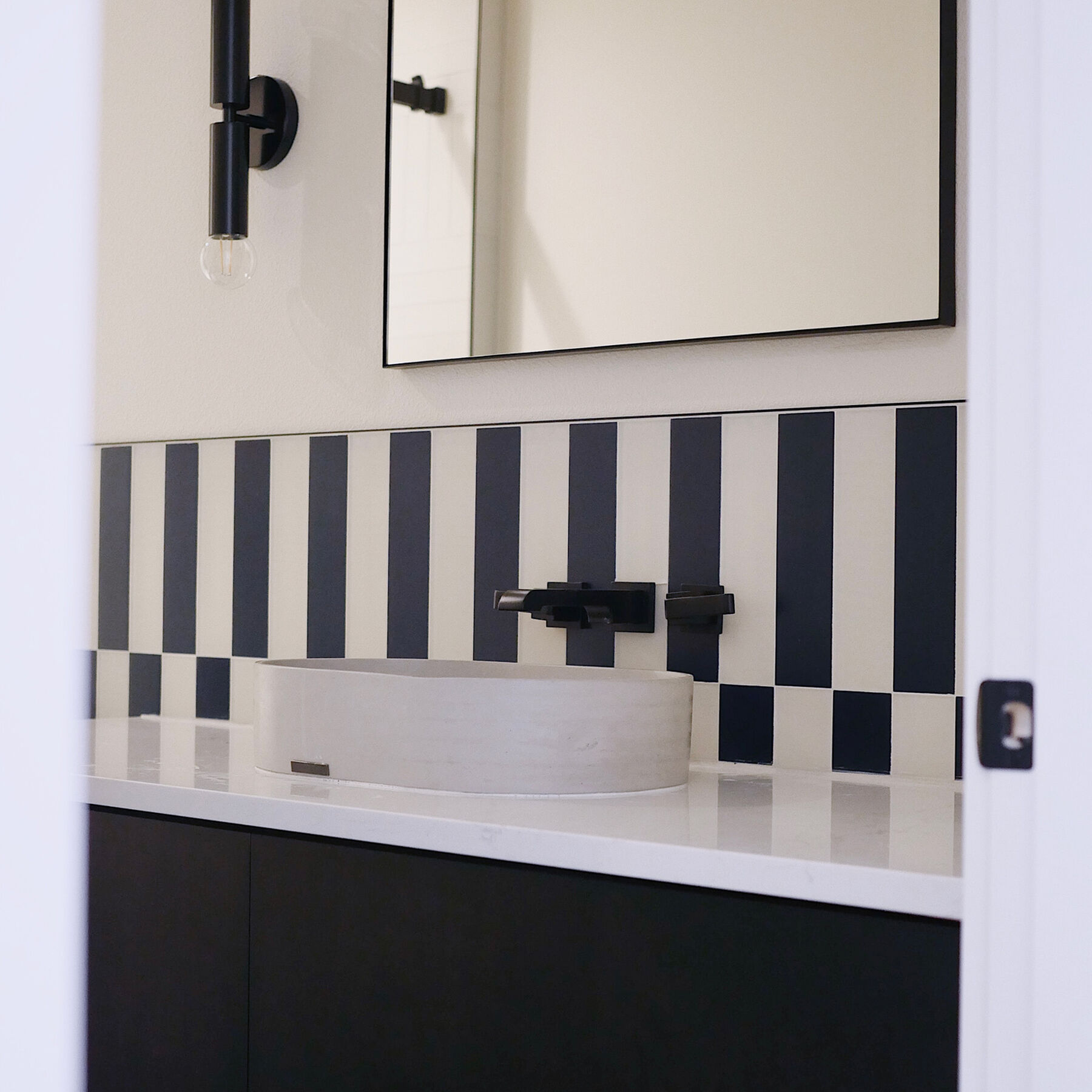 Hygge by Duett Interiors: Nautical Navy Bathroom | Fireclay Tile