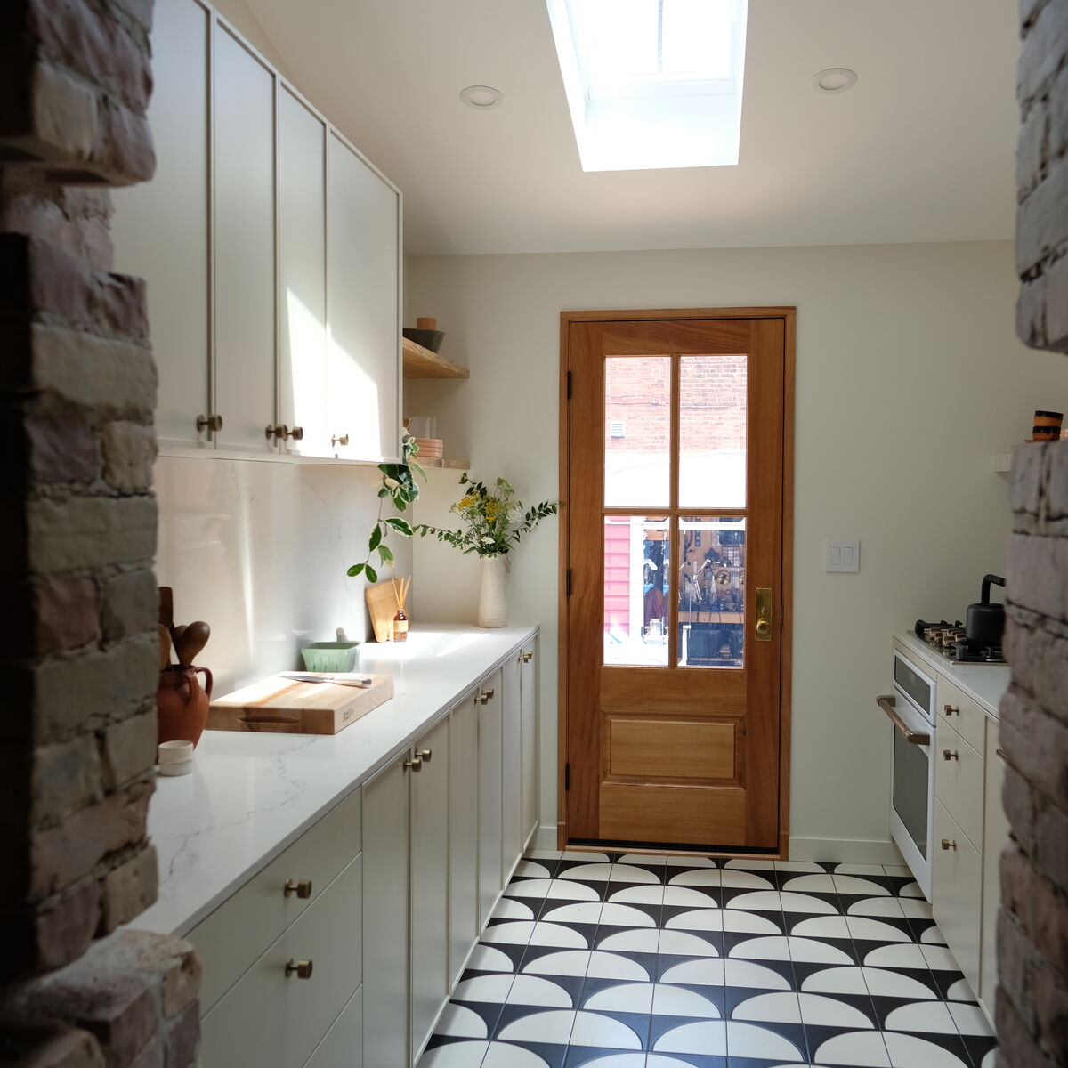 Custom Hand Painted Basalt and Halite Kitchen Floor… | Fireclay Tile
