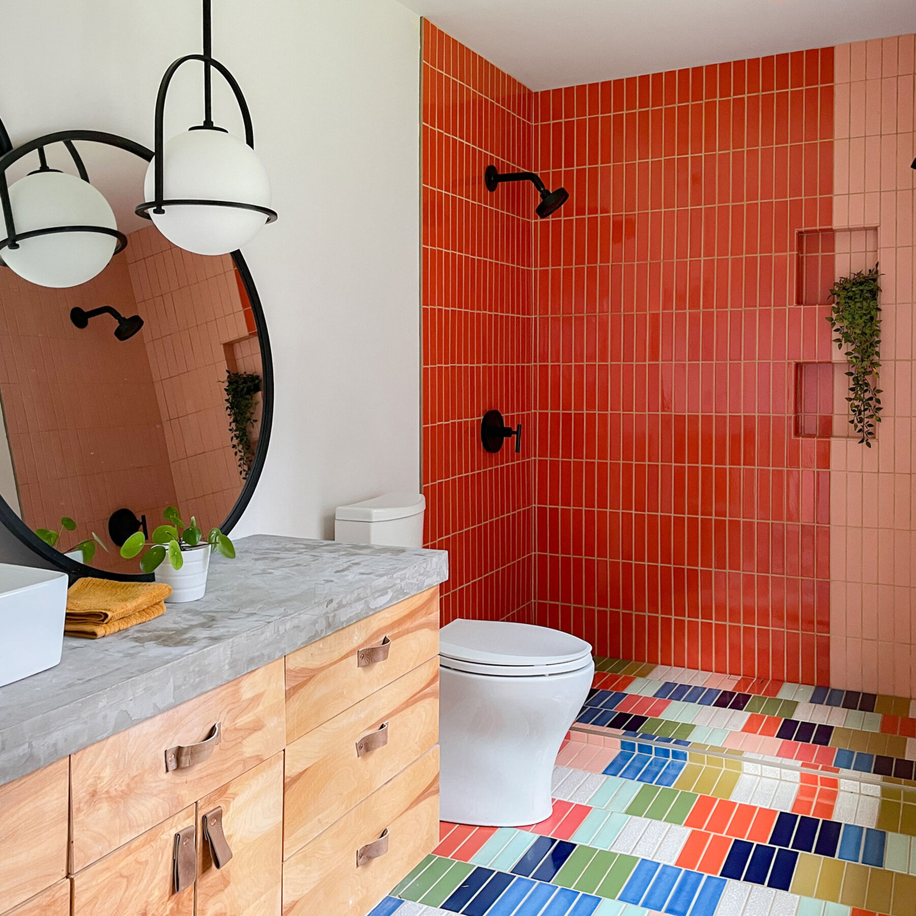 Banyan Bridges: Vibrant Patchwork Bathroom | Fireclay Tile