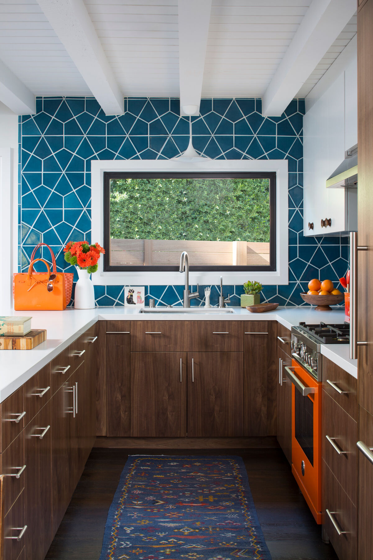 Hexite Backsplash in Adriatic Sea | Fireclay Tile