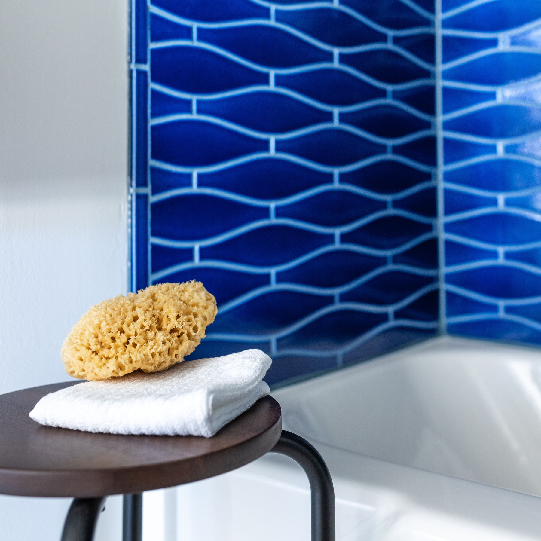Blue Wave Guest Bathroom | Fireclay Tile