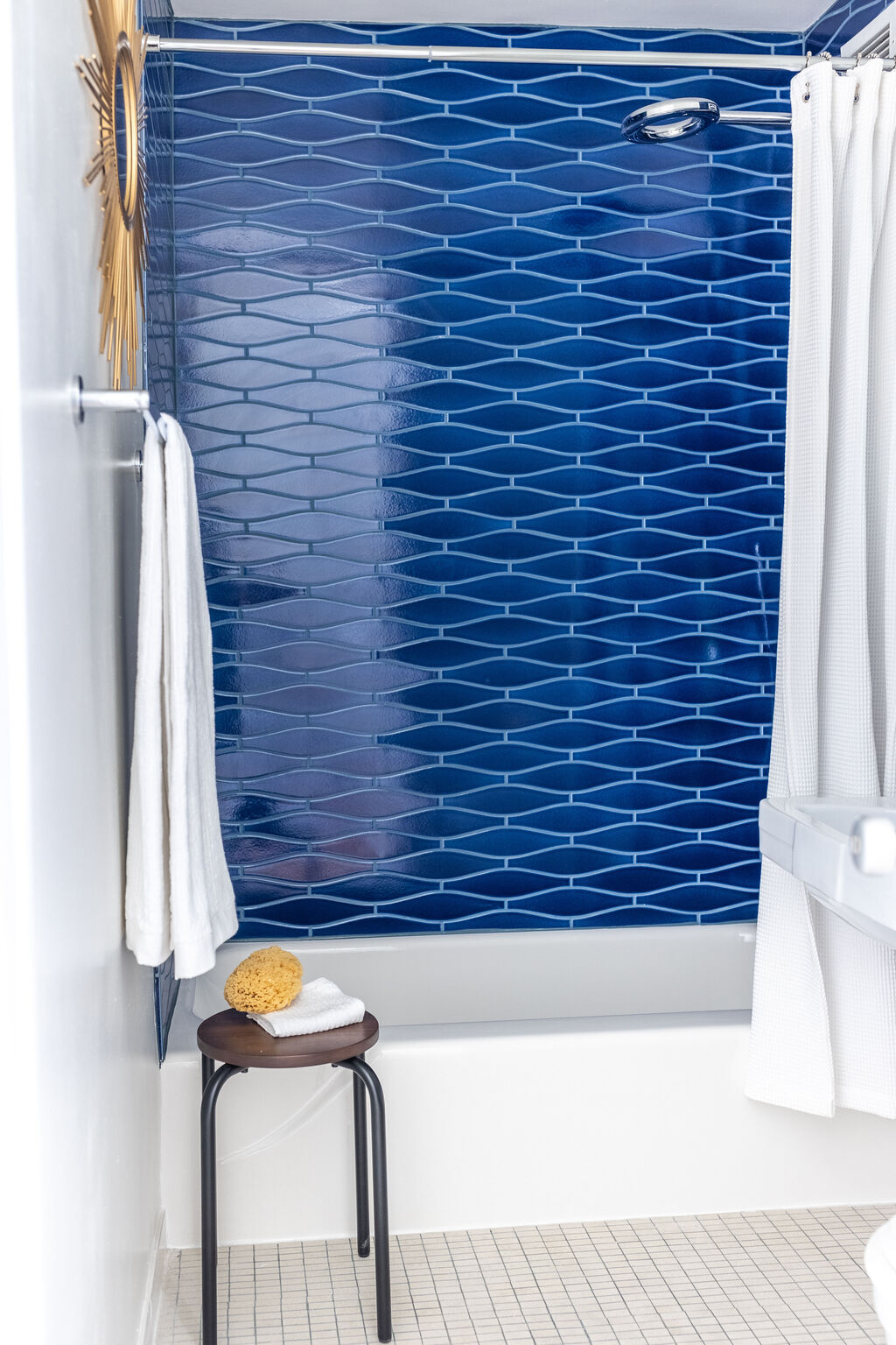 Blue Wave Guest Bathroom | Fireclay Tile