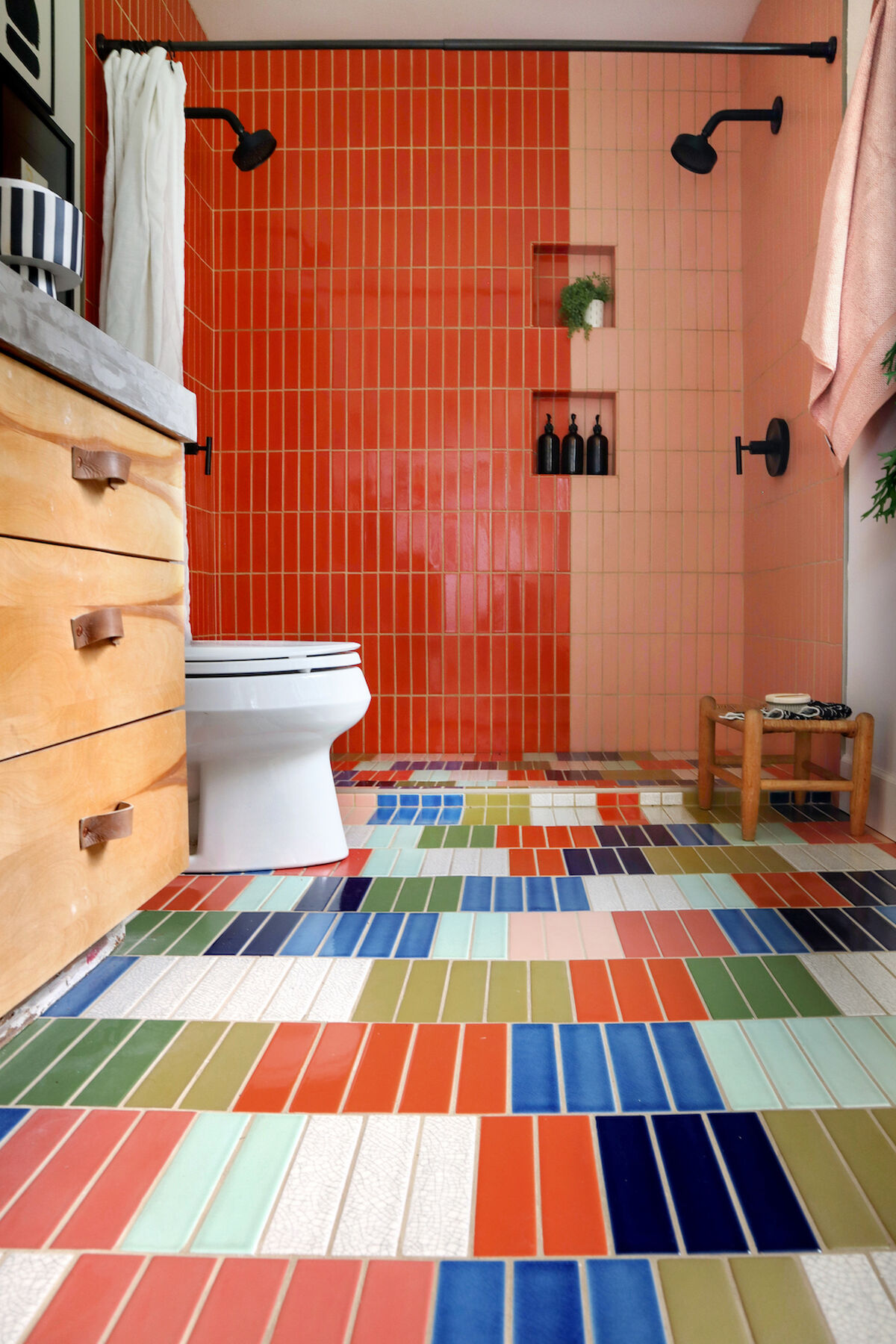 Banyan Bridges: Vibrant Patchwork Bathroom | Fireclay Tile