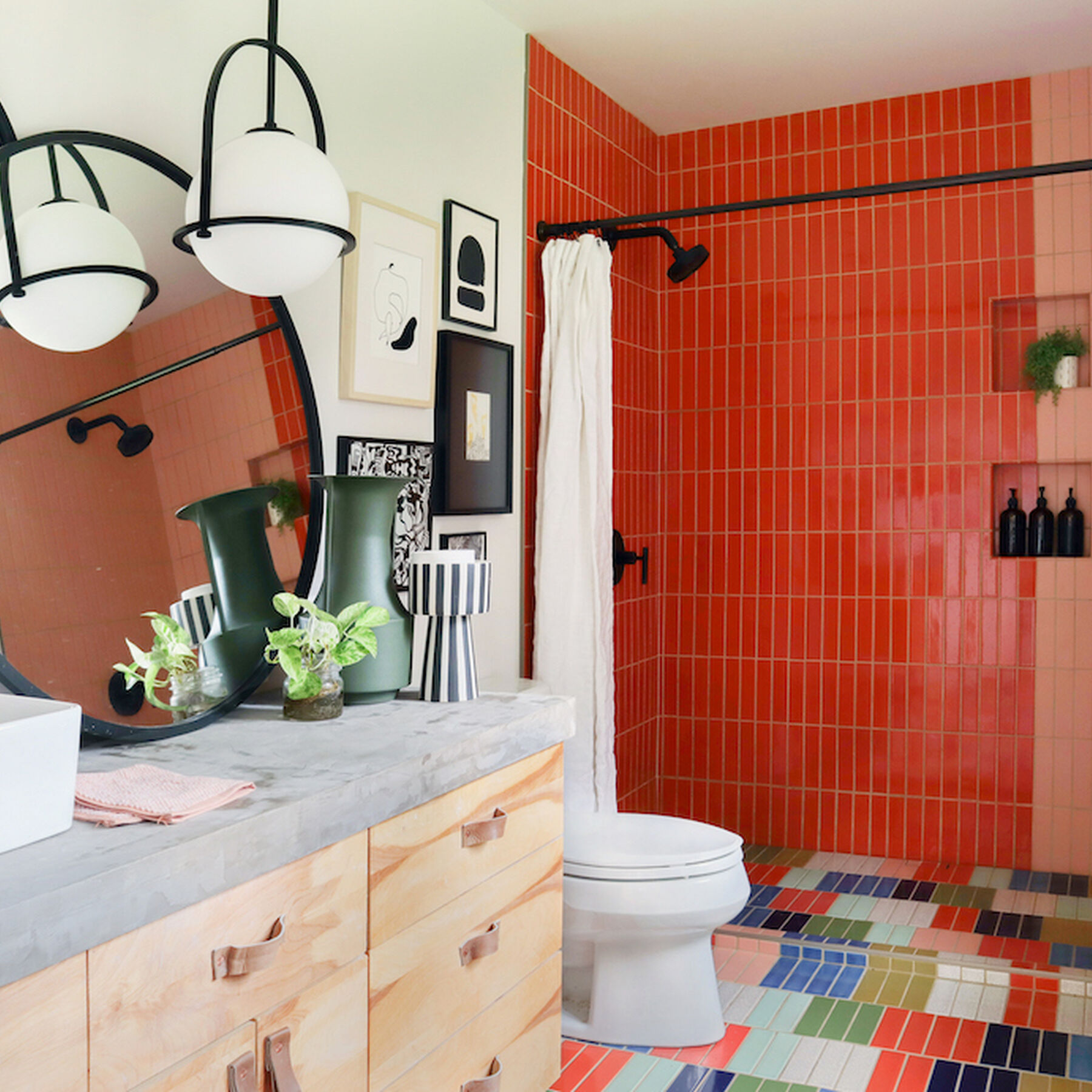 Banyan Bridges: Vibrant Patchwork Bathroom | Fireclay Tile