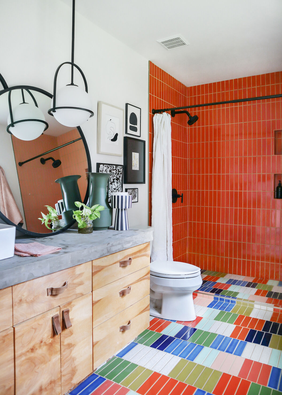 Banyan Bridges: Vibrant Patchwork Bathroom | Fireclay Tile