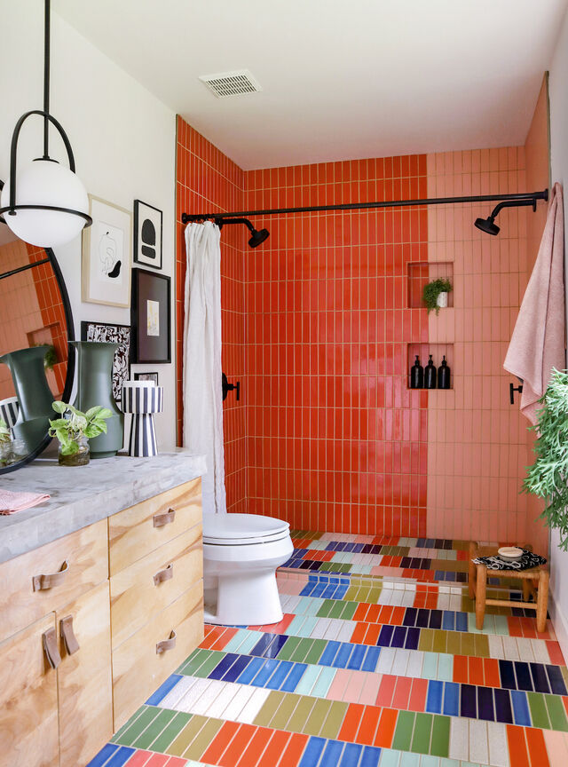 Banyan Bridges: Vibrant Patchwork Bathroom | Fireclay Tile