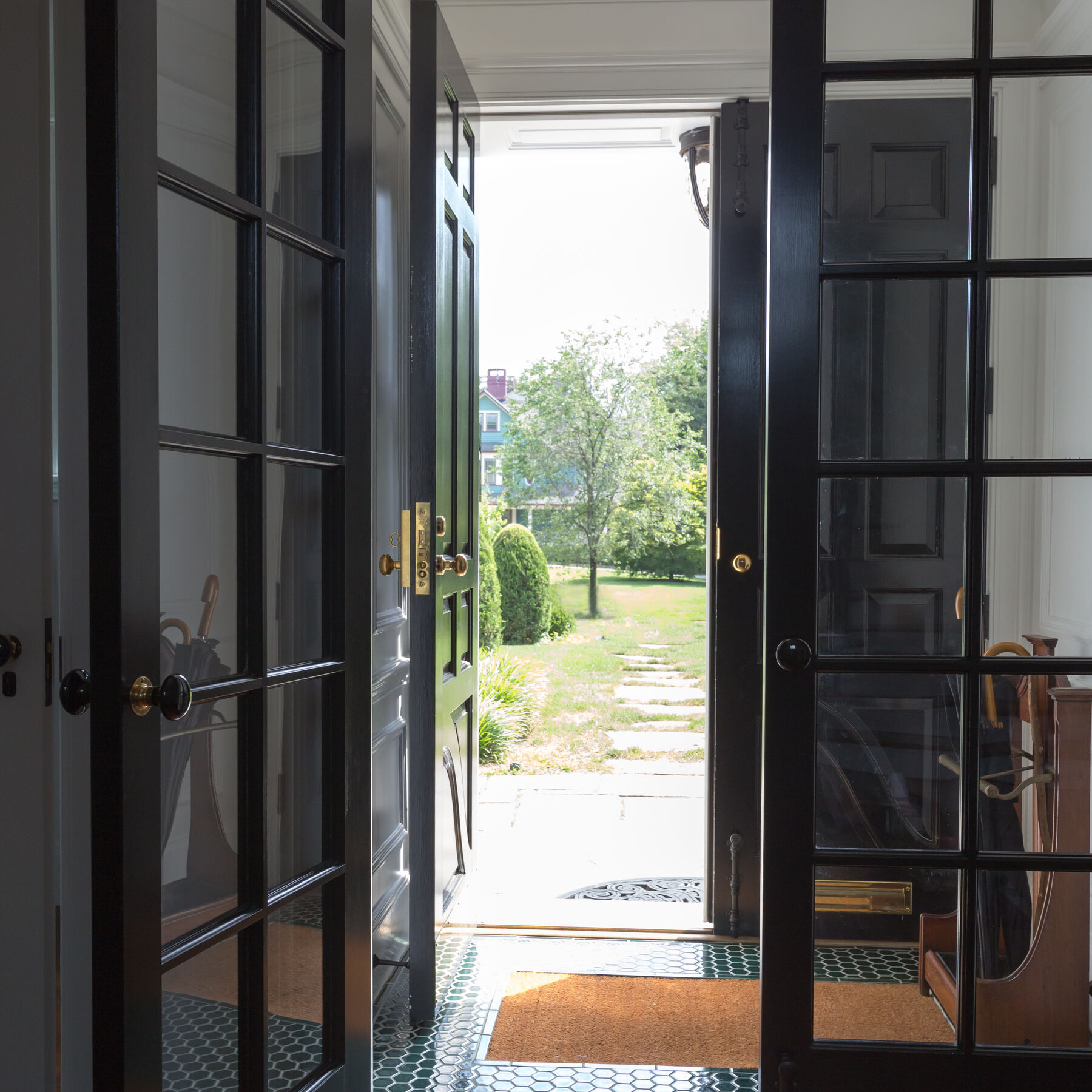 Evergreen Hexagon Entryway | Fireclay Tile