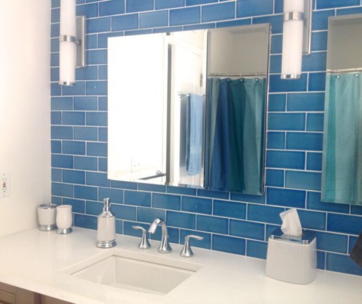 Installation Stories: A Refreshing Cerulean Bathroom… | Fireclay Tile